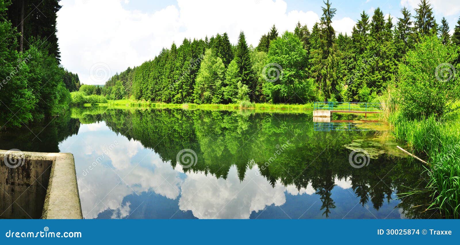 Summer See stockfoto. Bild von wald, wolke, hell, draussen - 30025874
