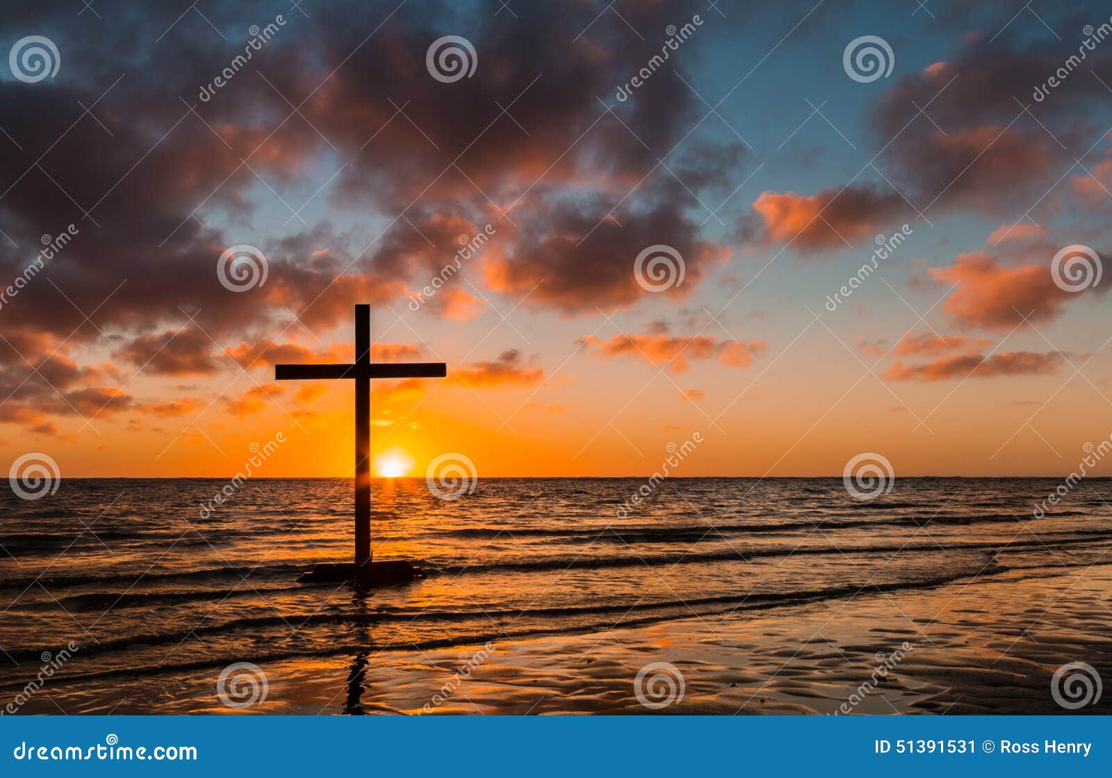 Summer Setting Sun stock image. Image of cross, symbol - 51391531