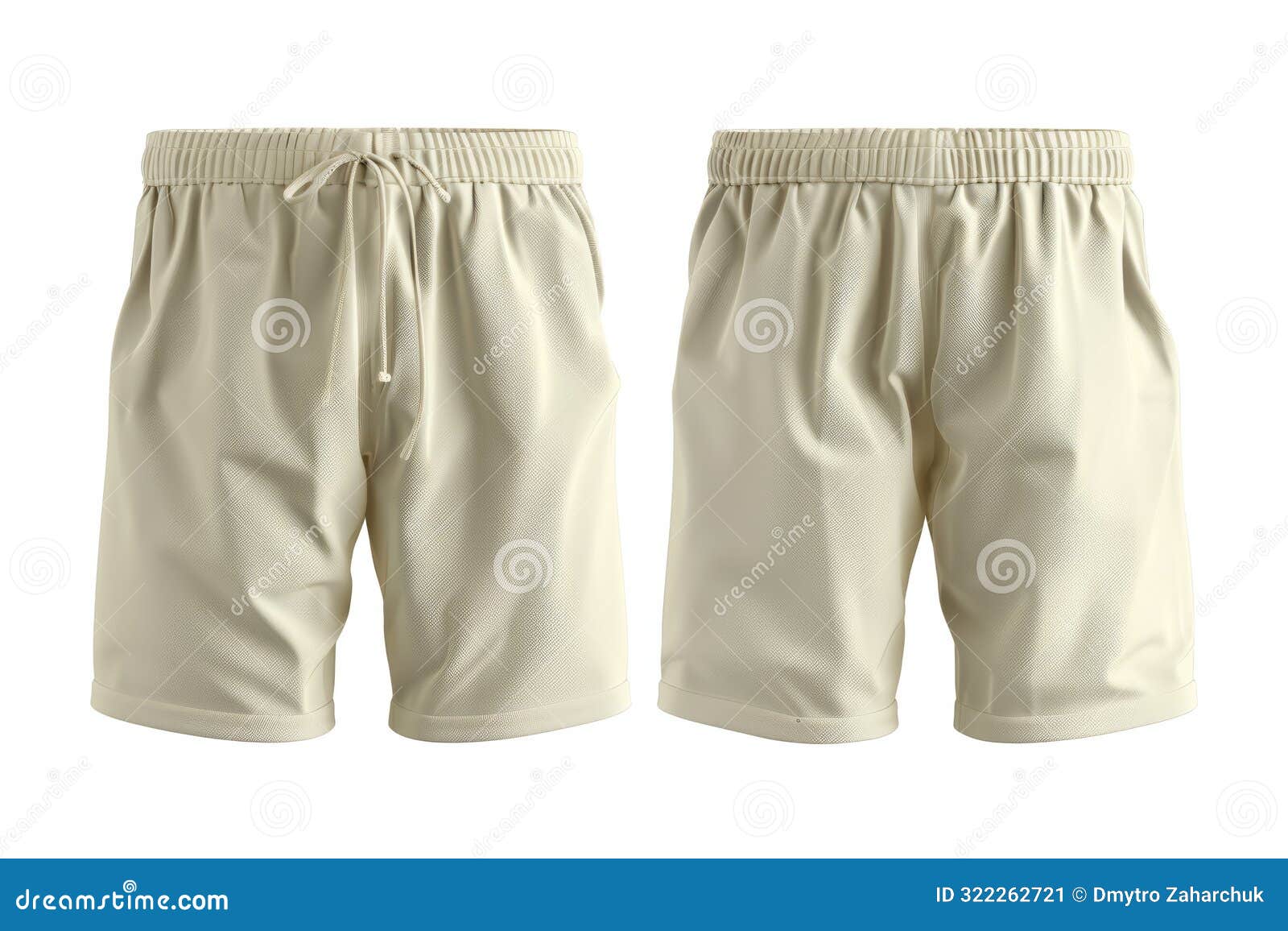 Summer Shorts Mockup with Front and Back Perspective Stock Image ...