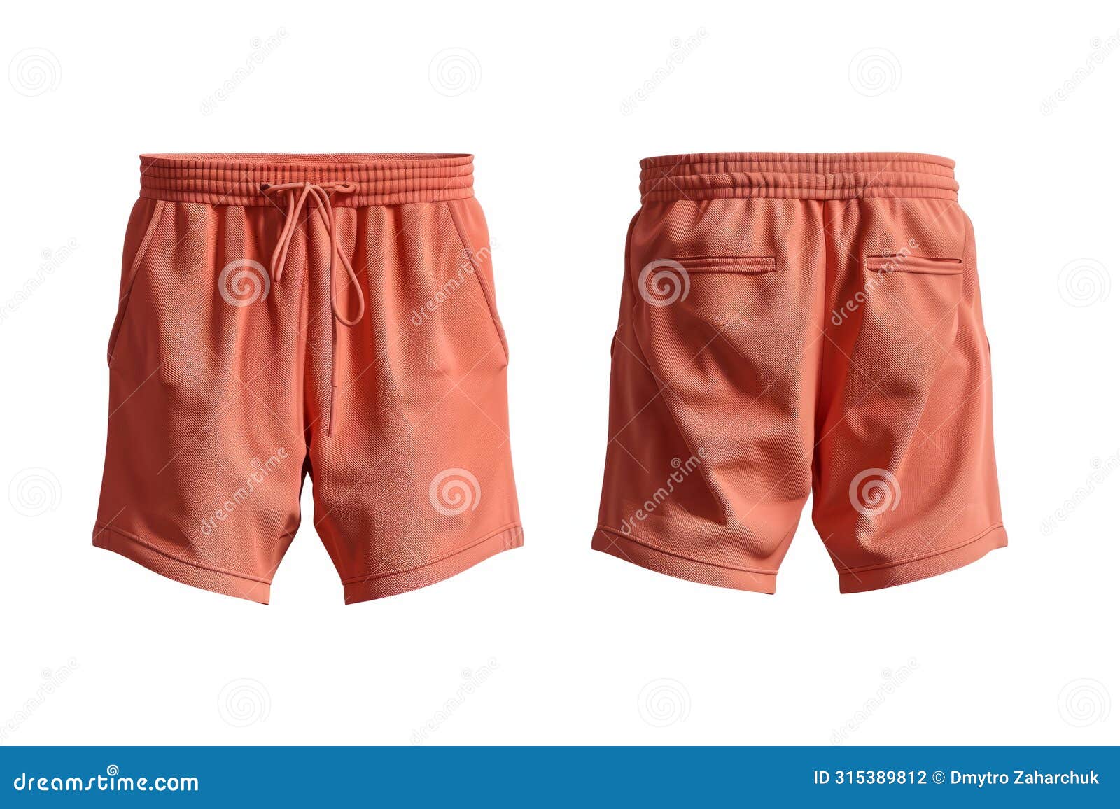 Summer Shorts Mockup with Front and Back Perspective Stock Photo ...