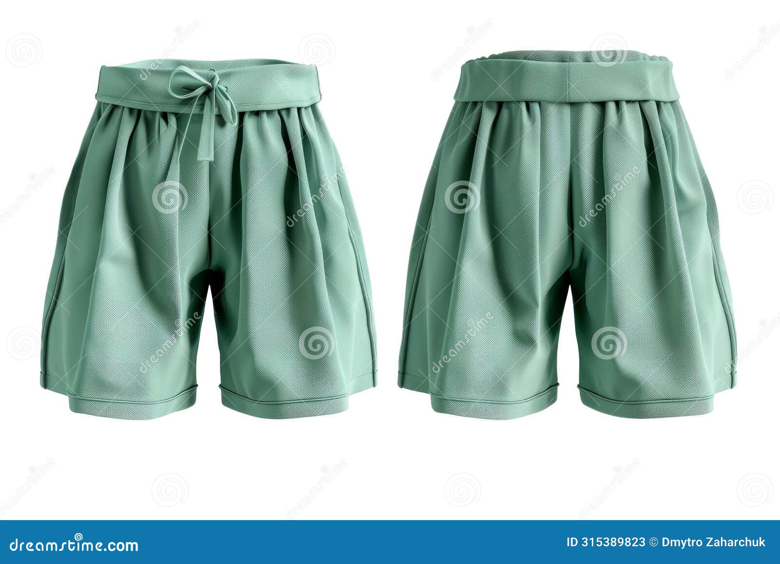 Summer Shorts Mockup with Front and Back Perspective Stock Image ...