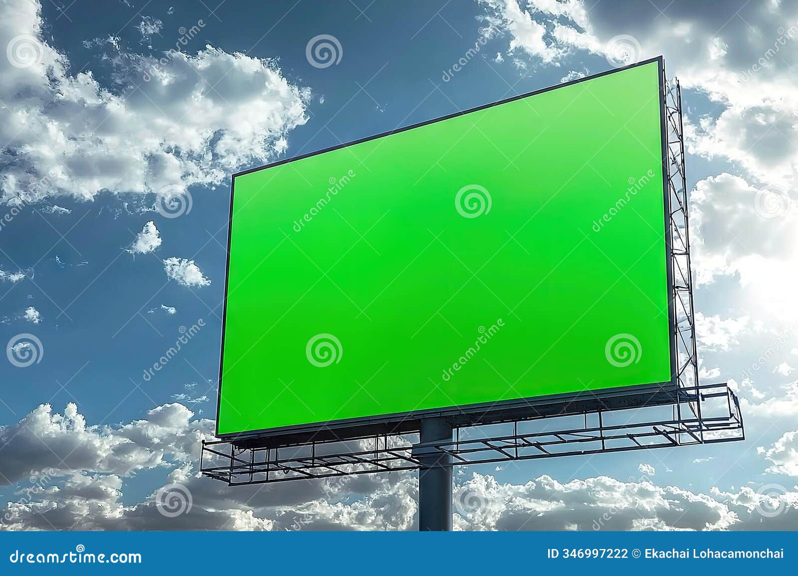 Summer Sips Refreshing Fruit Drink Billboard Under Clear Skies Stock ...