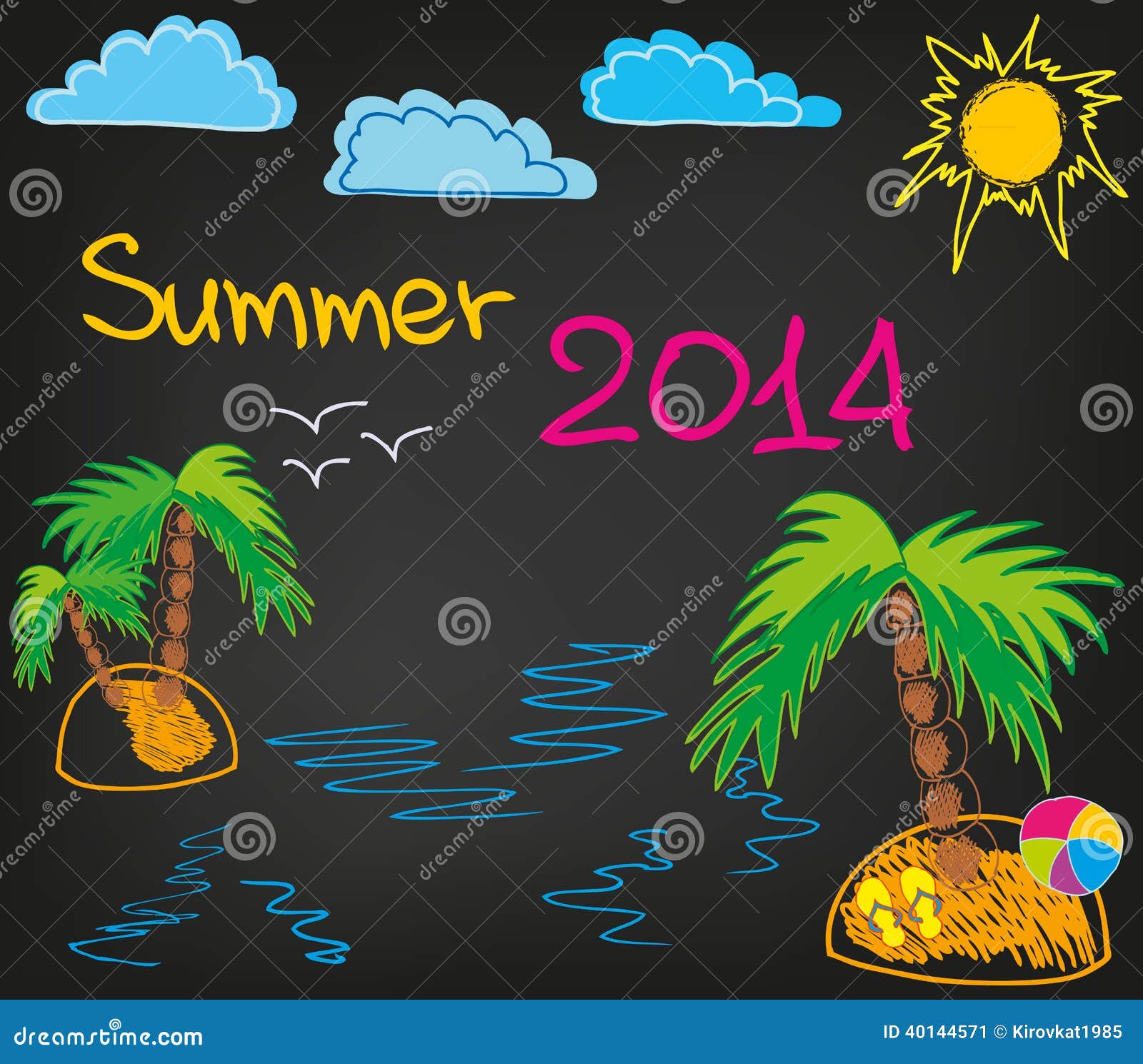 Summer 2014_2 stock vector. Illustration of journey, holiday - 40144571