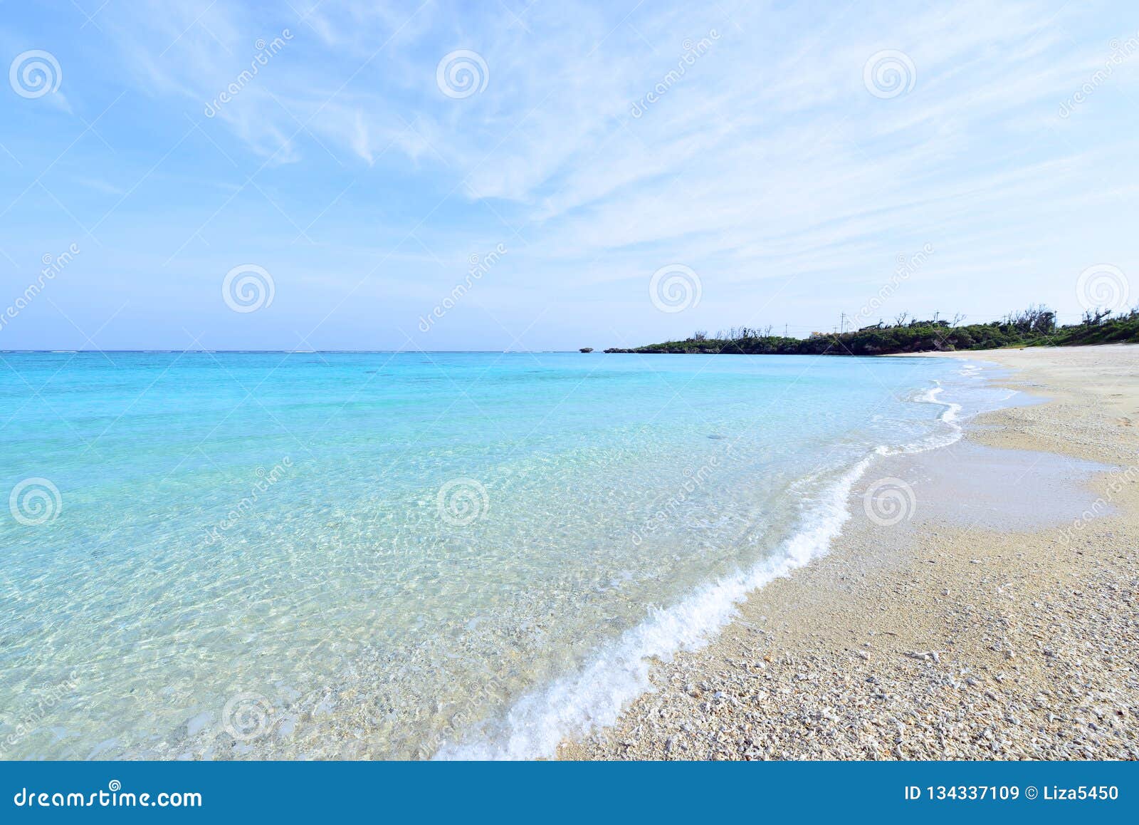 Beautiful beach in Okinawa stock image. Image of island - 134337109
