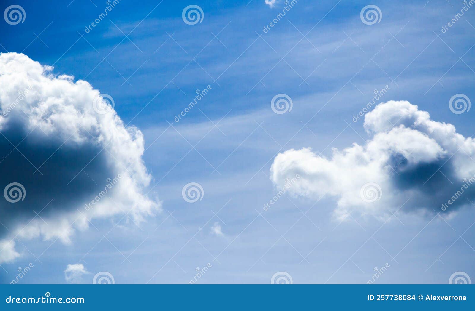 Summer Sky. Cumulus Clouds on a Blue Background Stock Photo - Image of ...