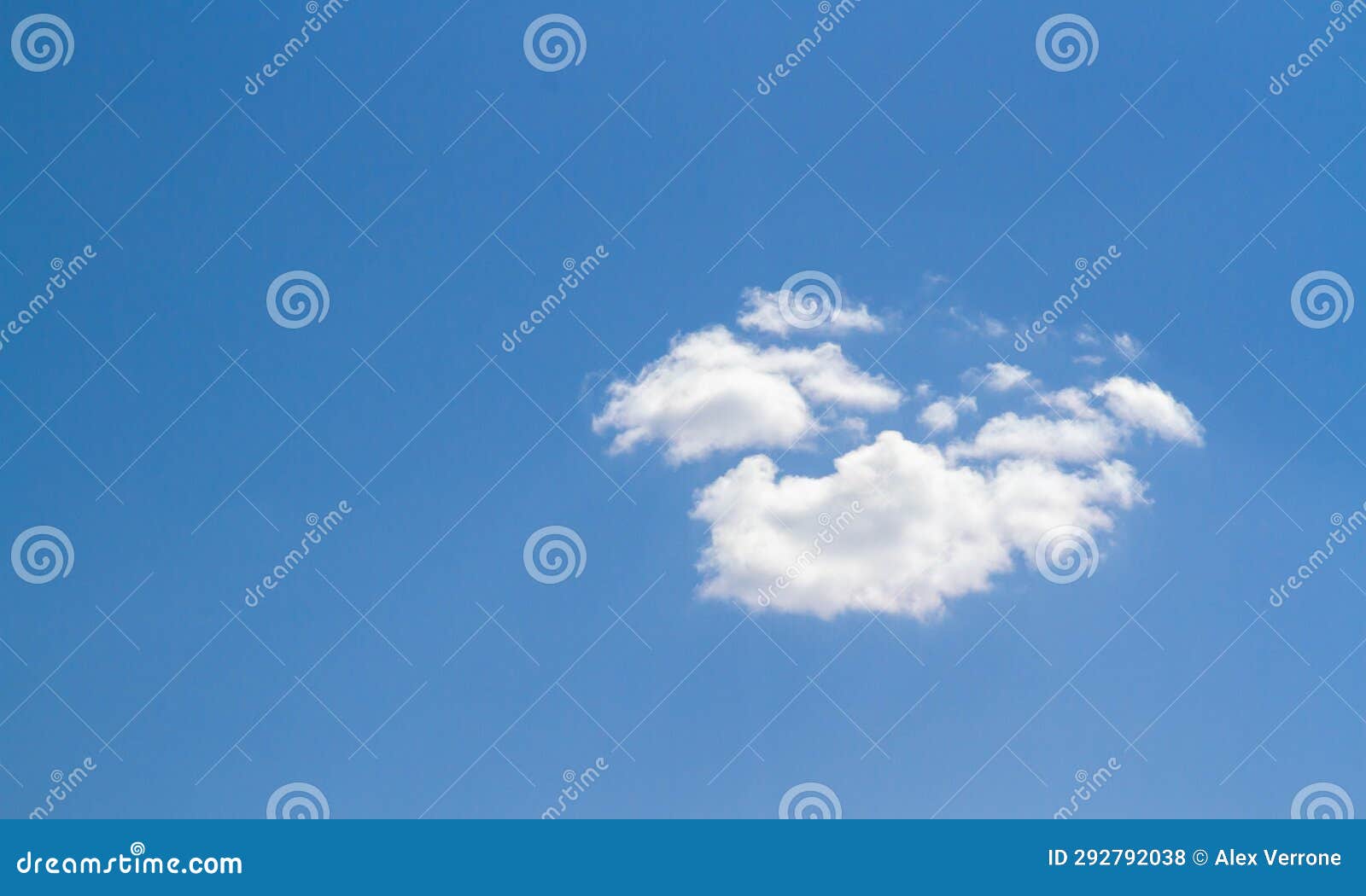 Summer Sky. Cumulus Clouds on a Blue Background. Partly Cloudy Stock ...