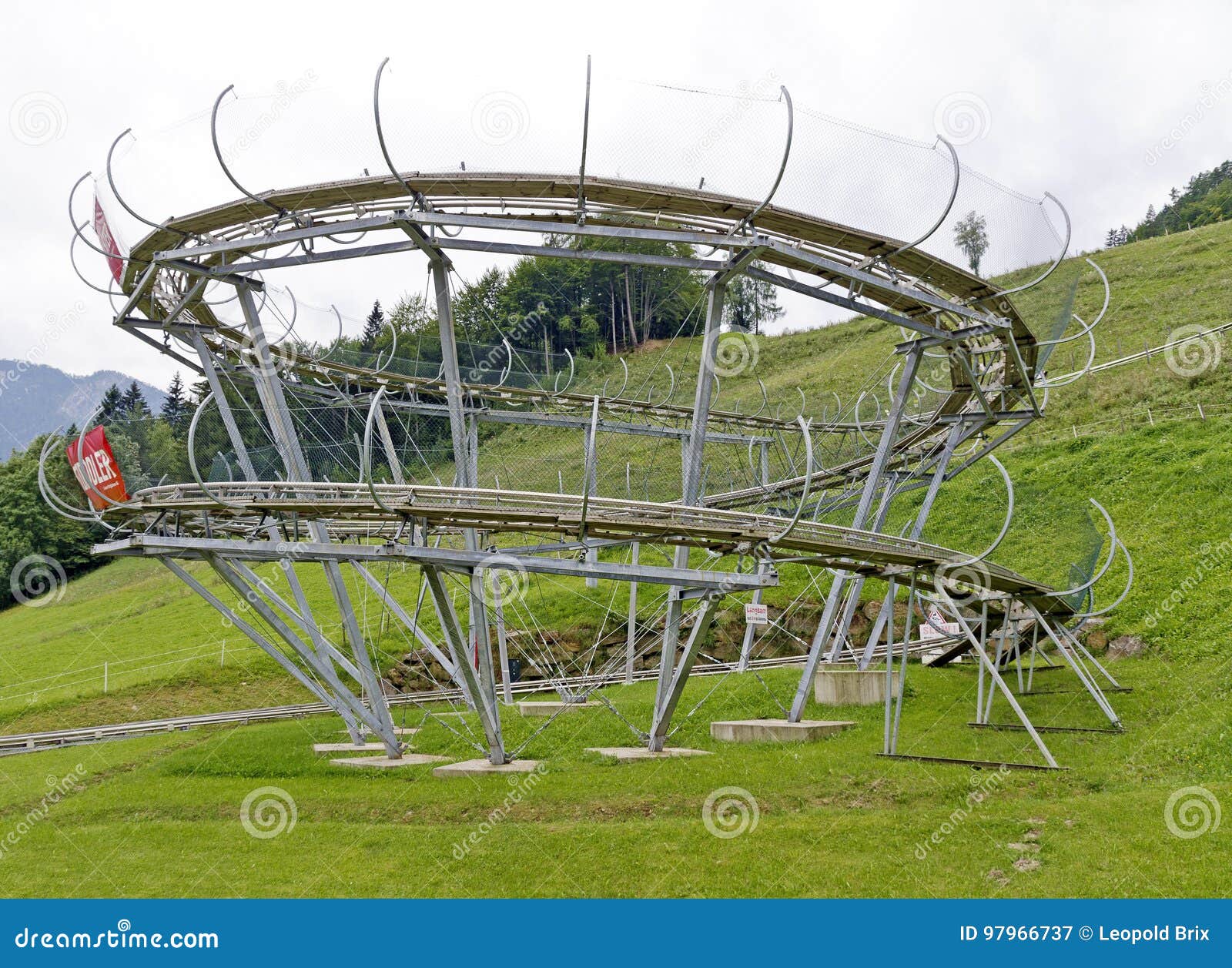 Summer sled run at Lienz editorial photography. Image of thrill - 97966737