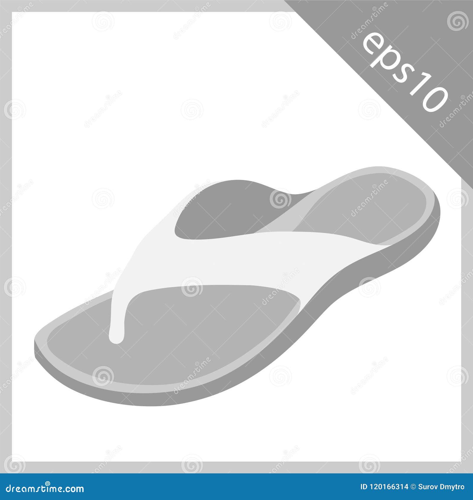 Summer Slippers Vector Illustration Eps 10 Stock Illustration ...