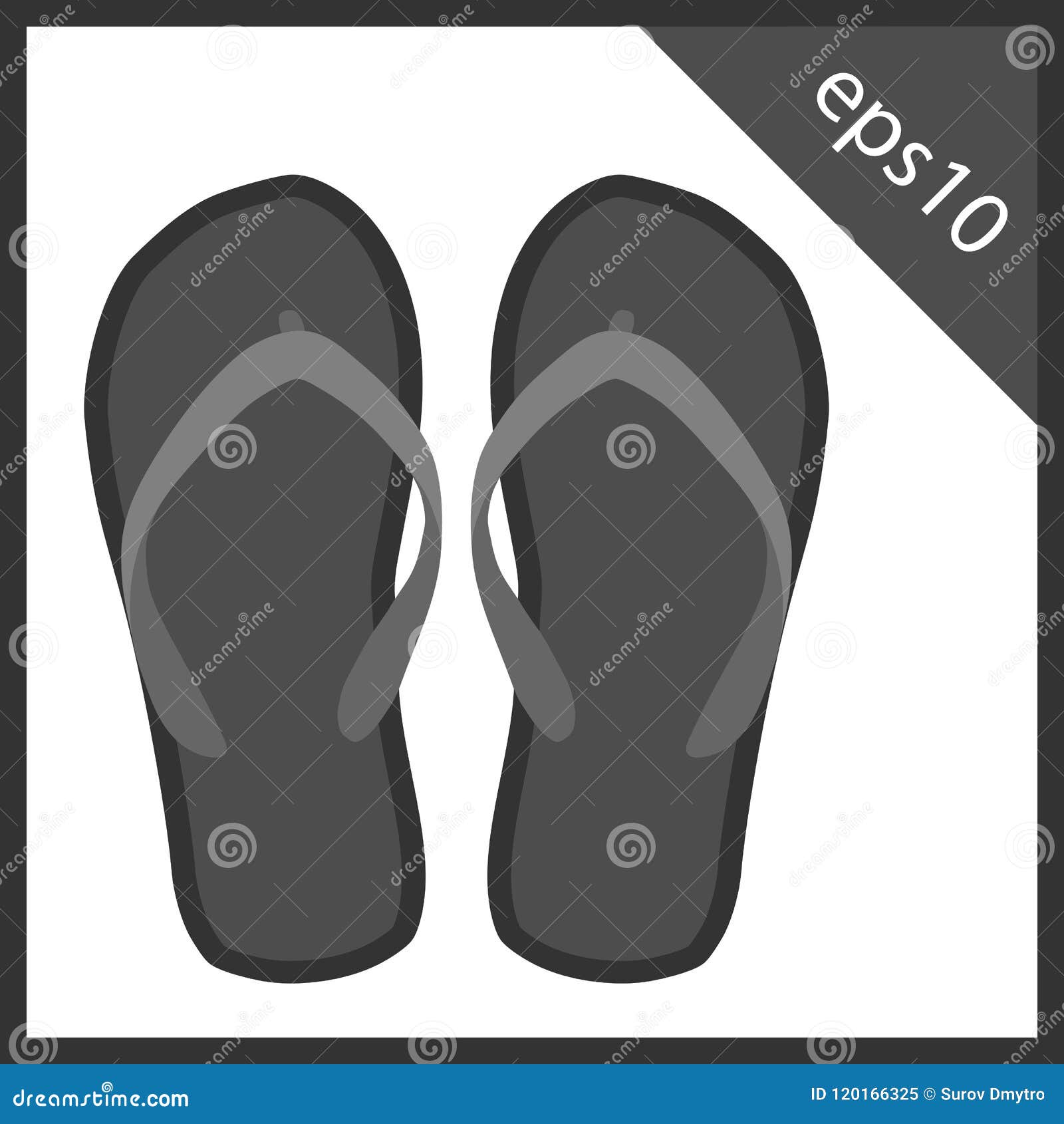 Summer Slippers Vector Illustration Eps 10 Stock Illustration ...
