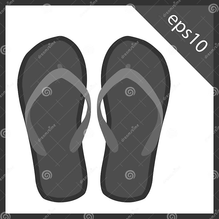Summer Slippers Vector Illustration Eps 10 Stock Illustration ...