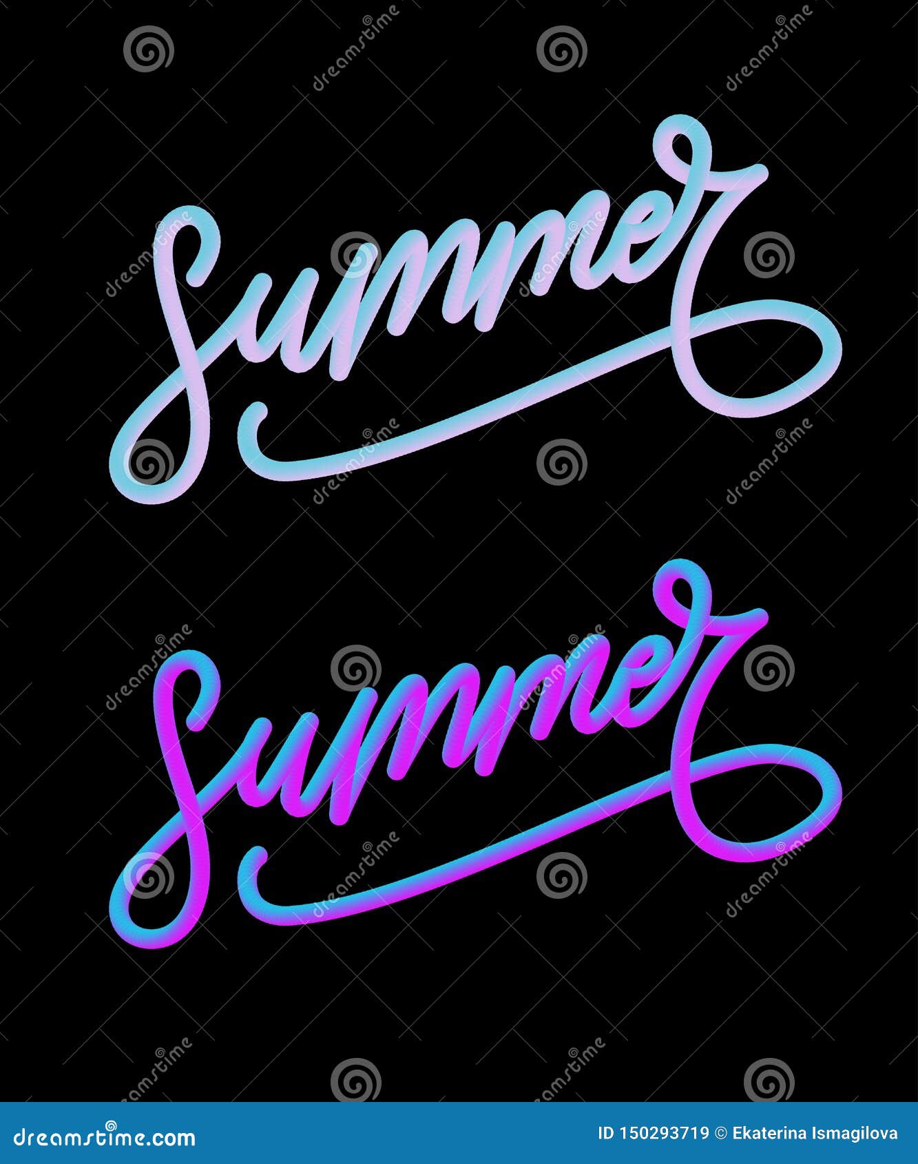 Summer Slogan Illustration Sales Holiday Flyer Banner Poster Stock Illustration Illustration