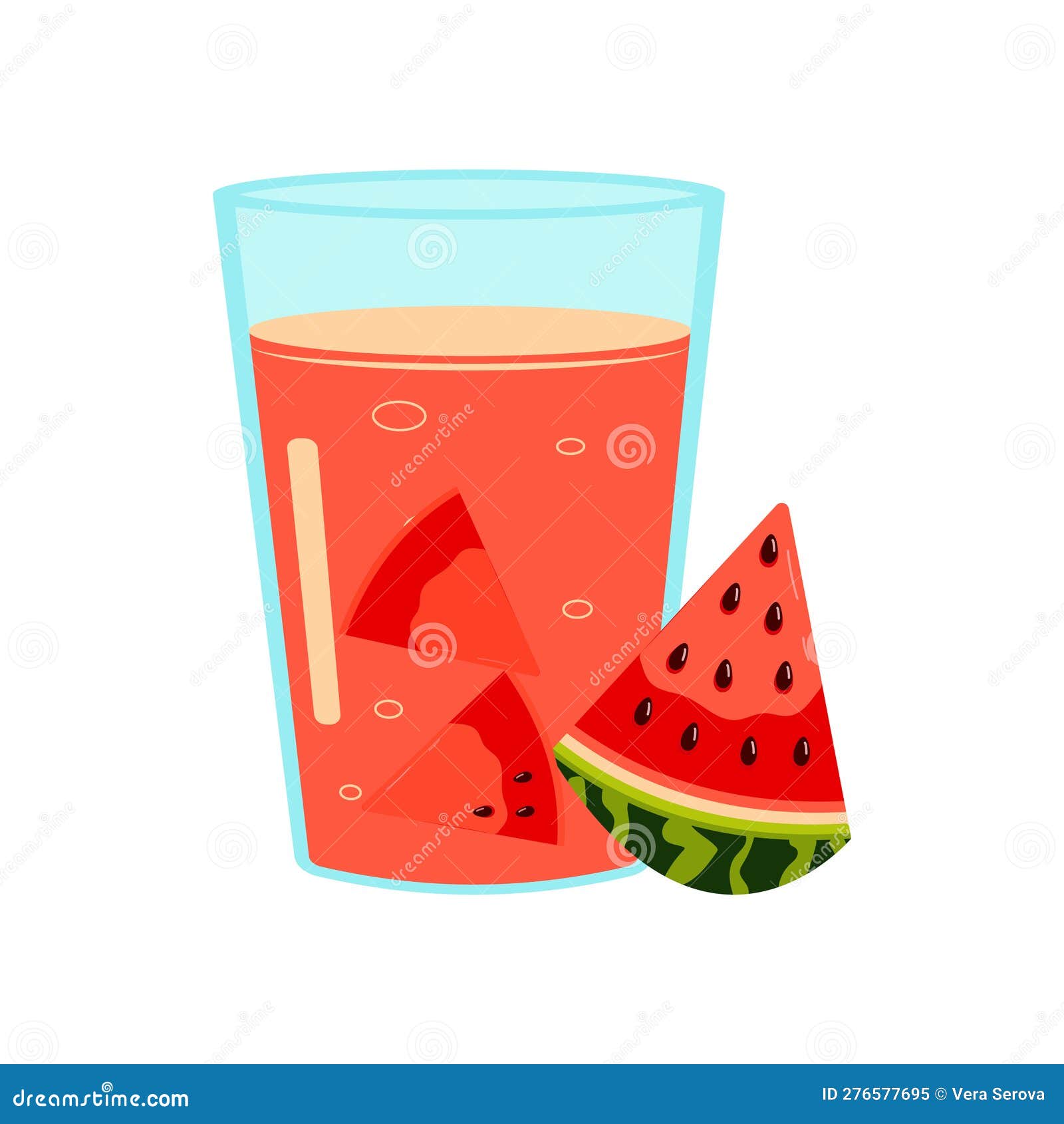 Cold Refreshment Juice With Sliced Fruits And Straw Isolated Design ...
