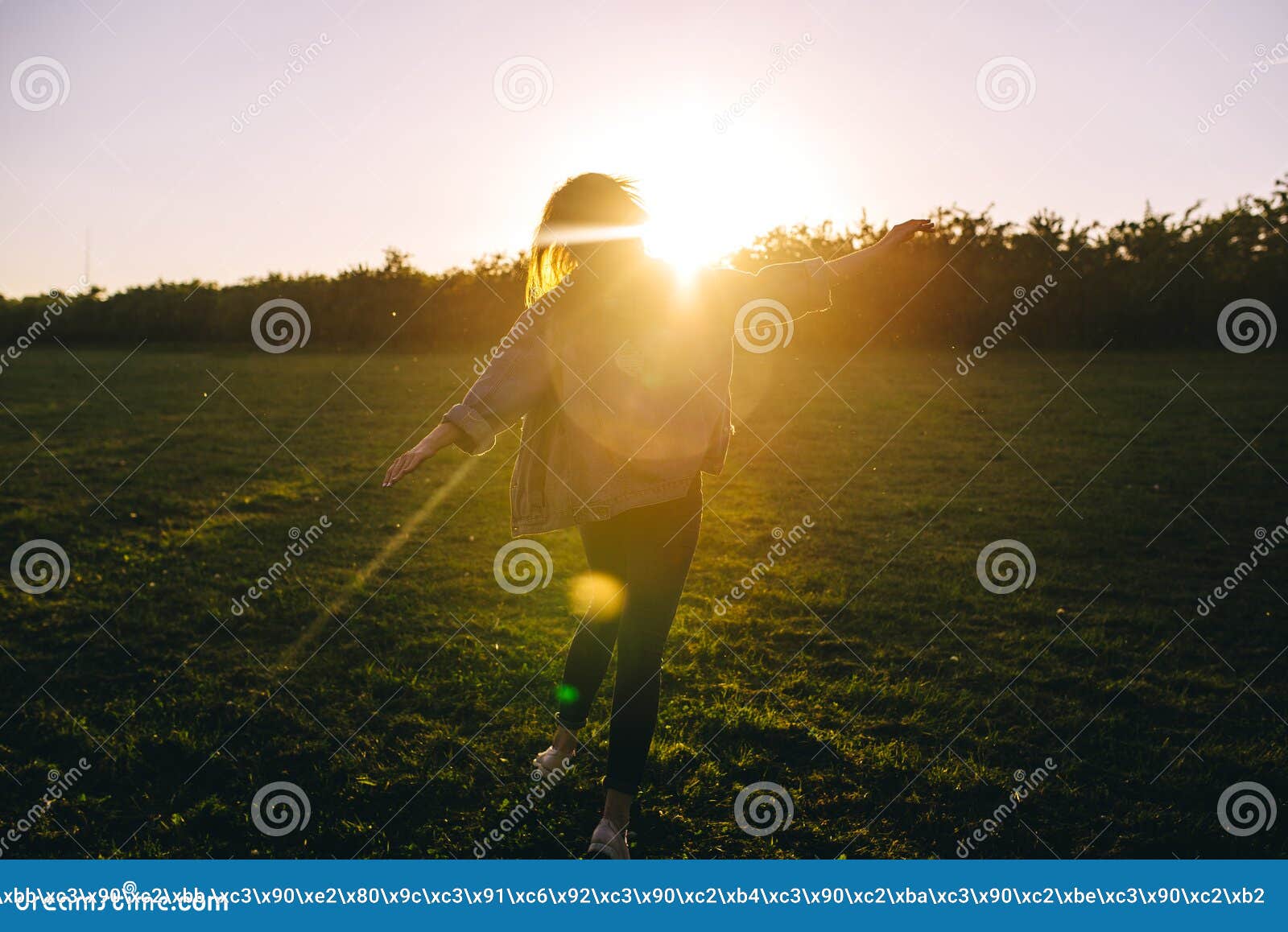 Evening Declines it is Fine Stock Photo - Image of nature, hair: 126149248