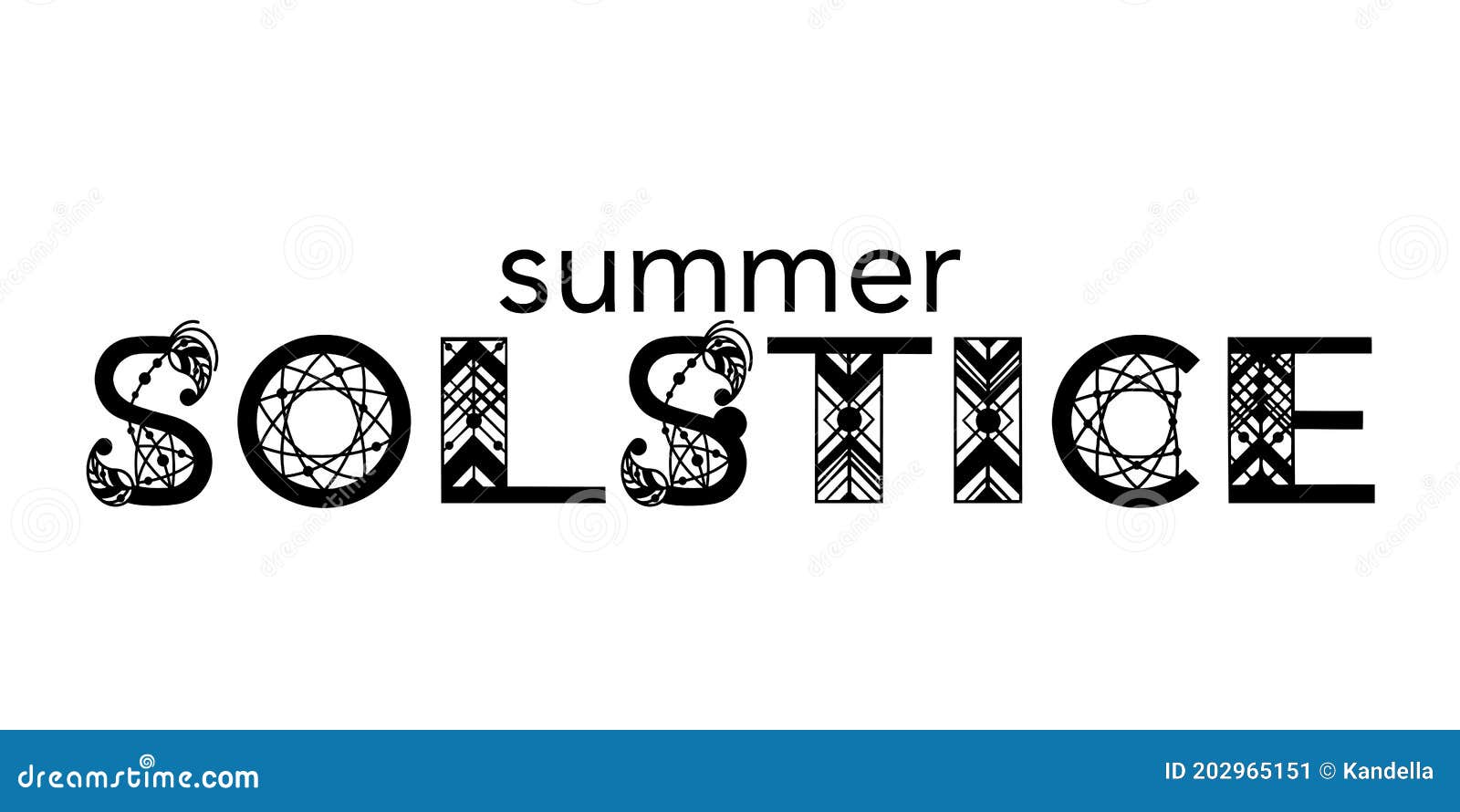 Summer solstice lettering. stock vector. Illustration of colorful ...