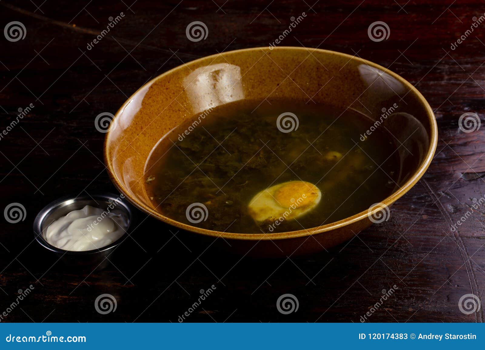 Summer Sorrel soup stock image. Image of traditional - 120174383