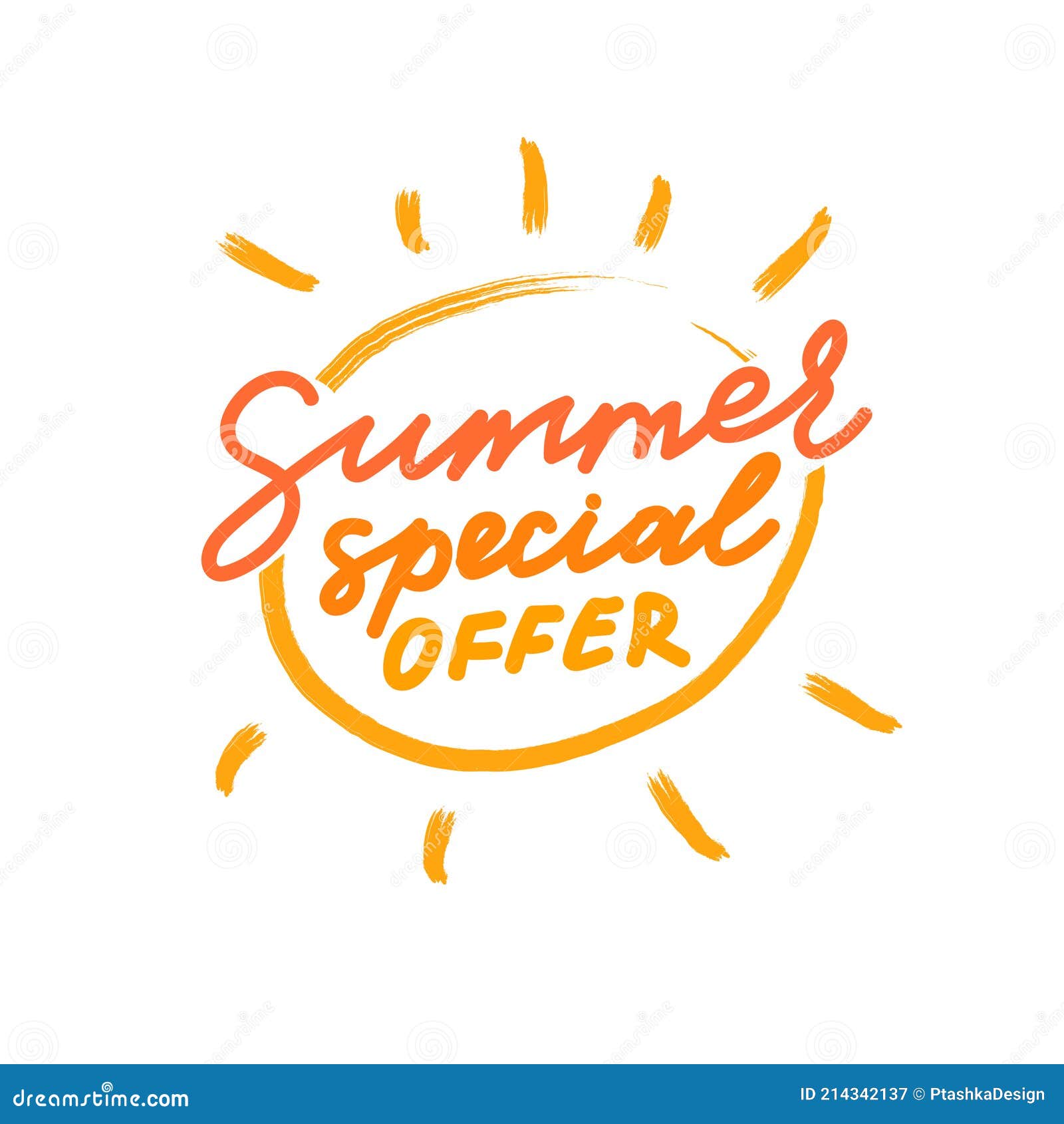 Summer Special Offer Vector Element for Poster and Banner with ...