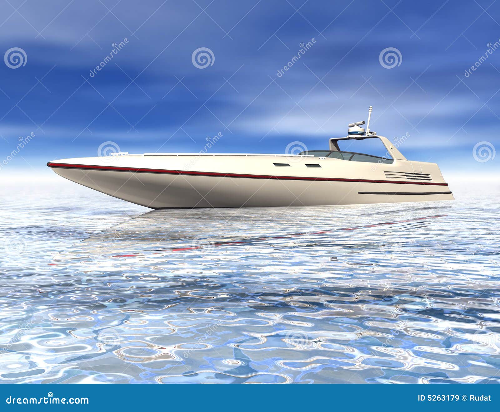 Summer Speed Boat stock illustration. Illustration of blue - 5263179