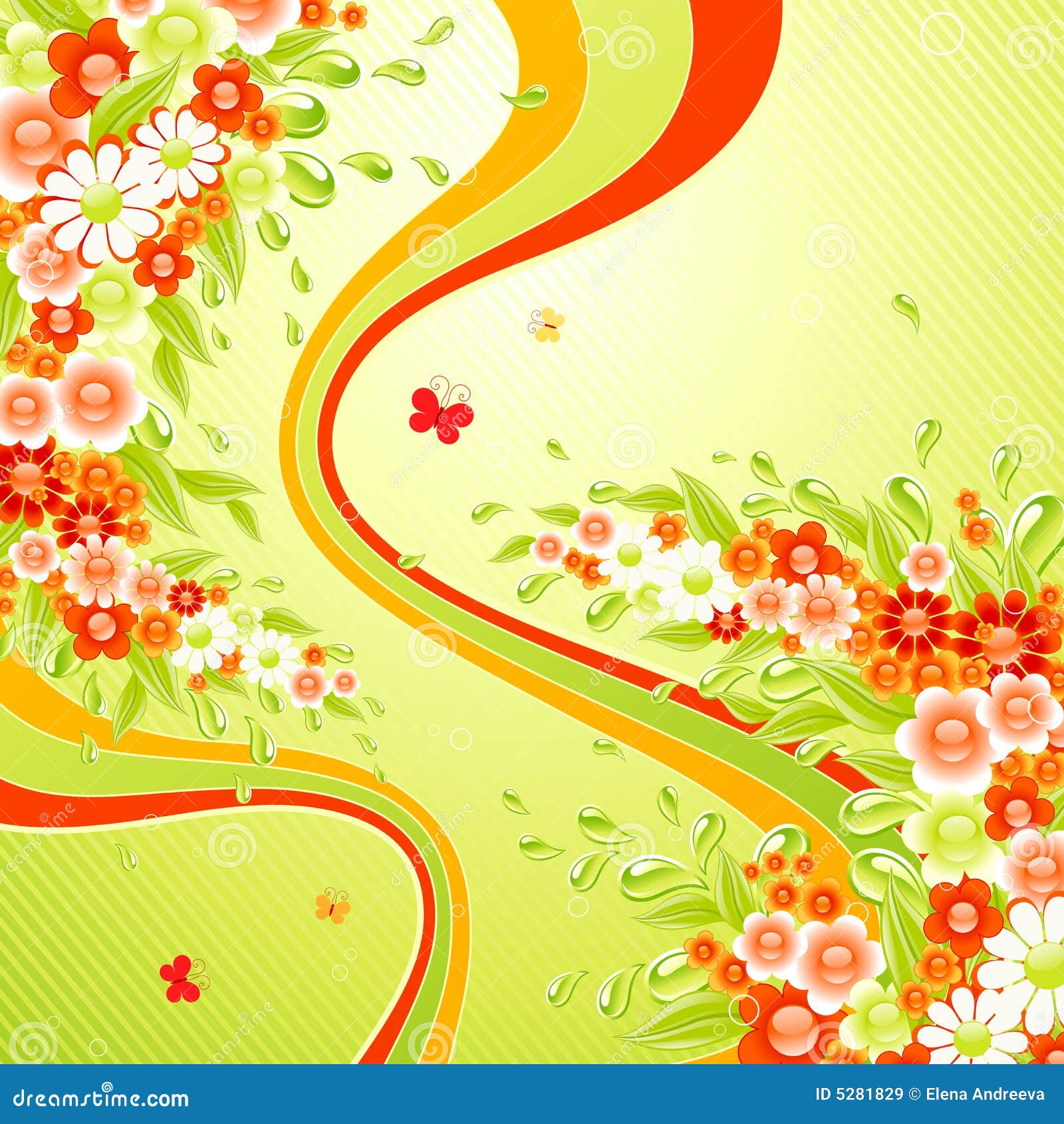 Summer splash. stock vector. Illustration of grunge, clip - 5281829