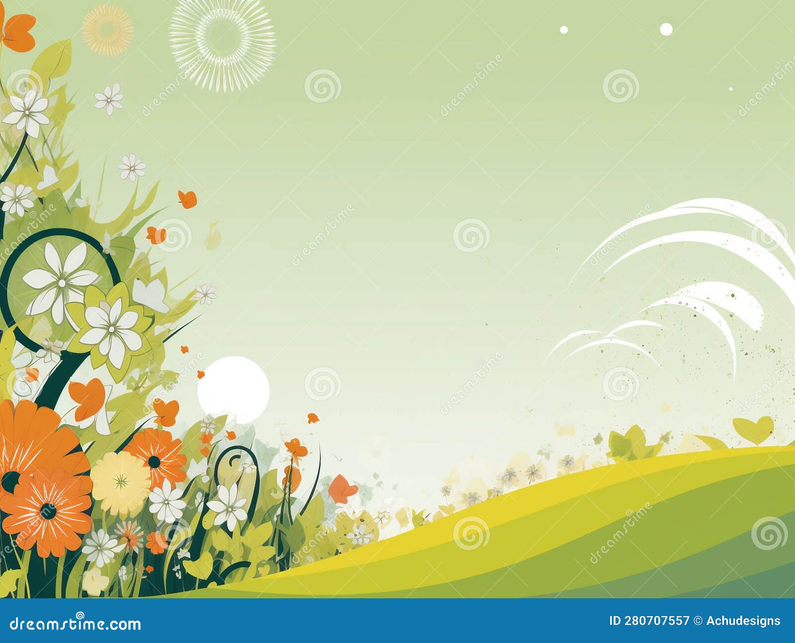 Summer or Spring Season, Vector Style Background Stock Illustration ...