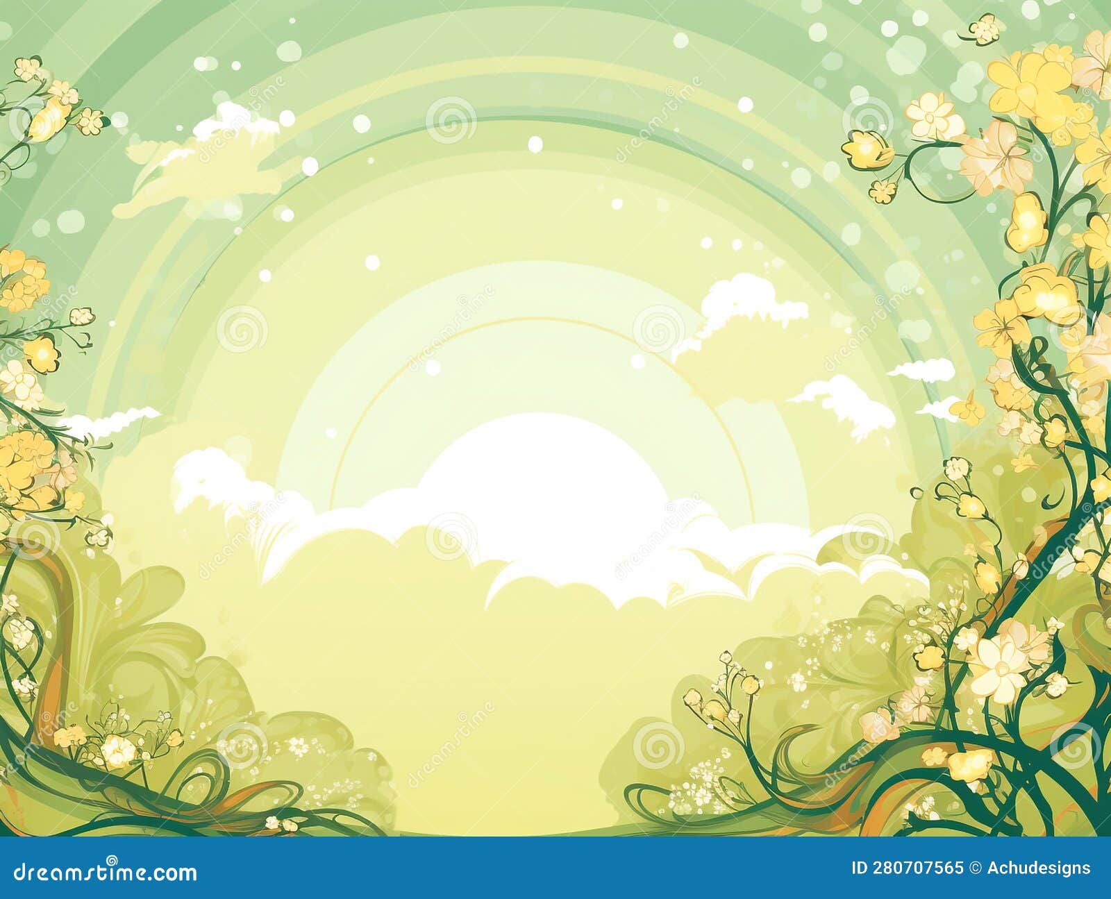 Summer or Spring Season, Vector Style Background Stock Illustration ...