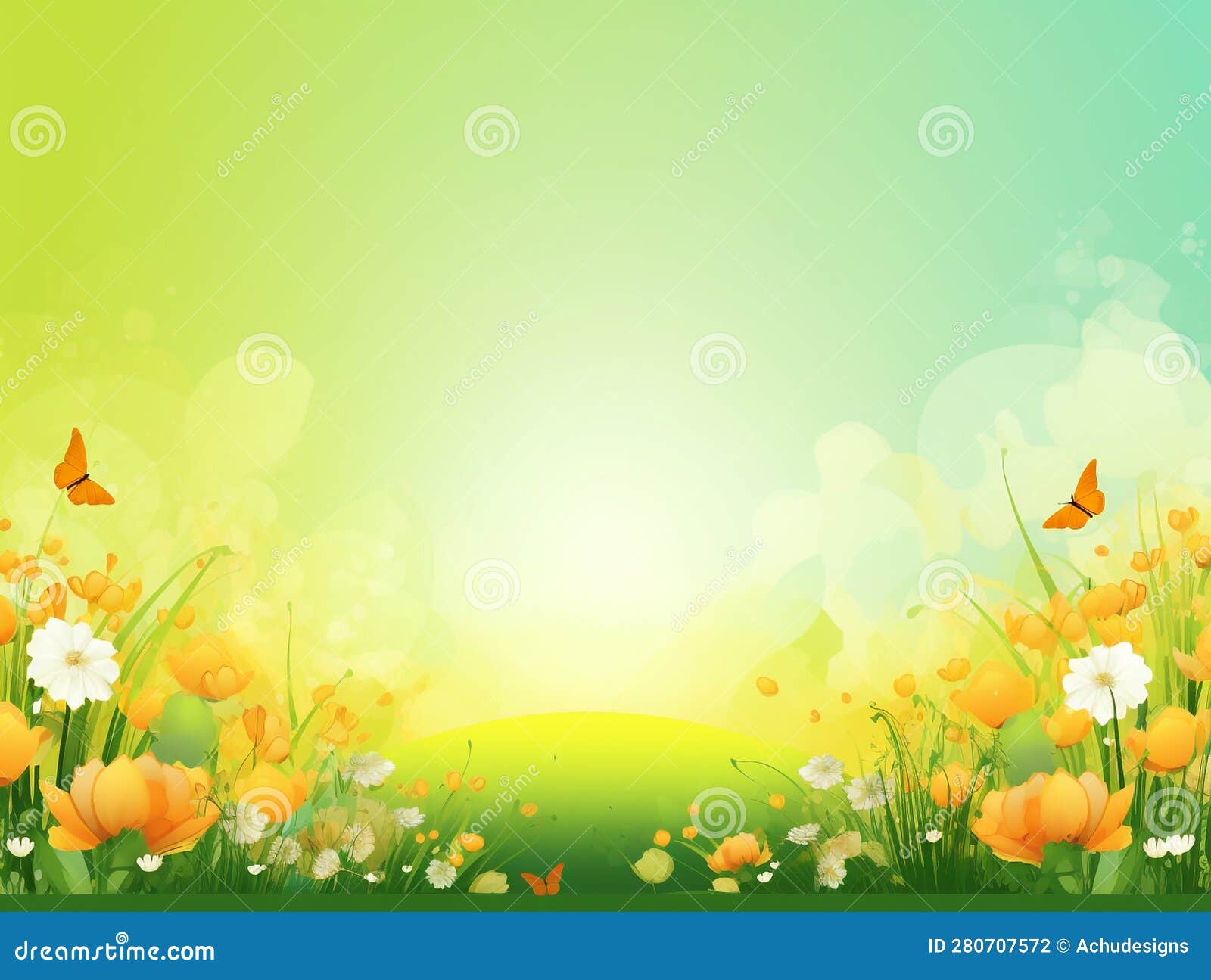 Summer or Spring Season, Vector Style Background Stock Illustration ...