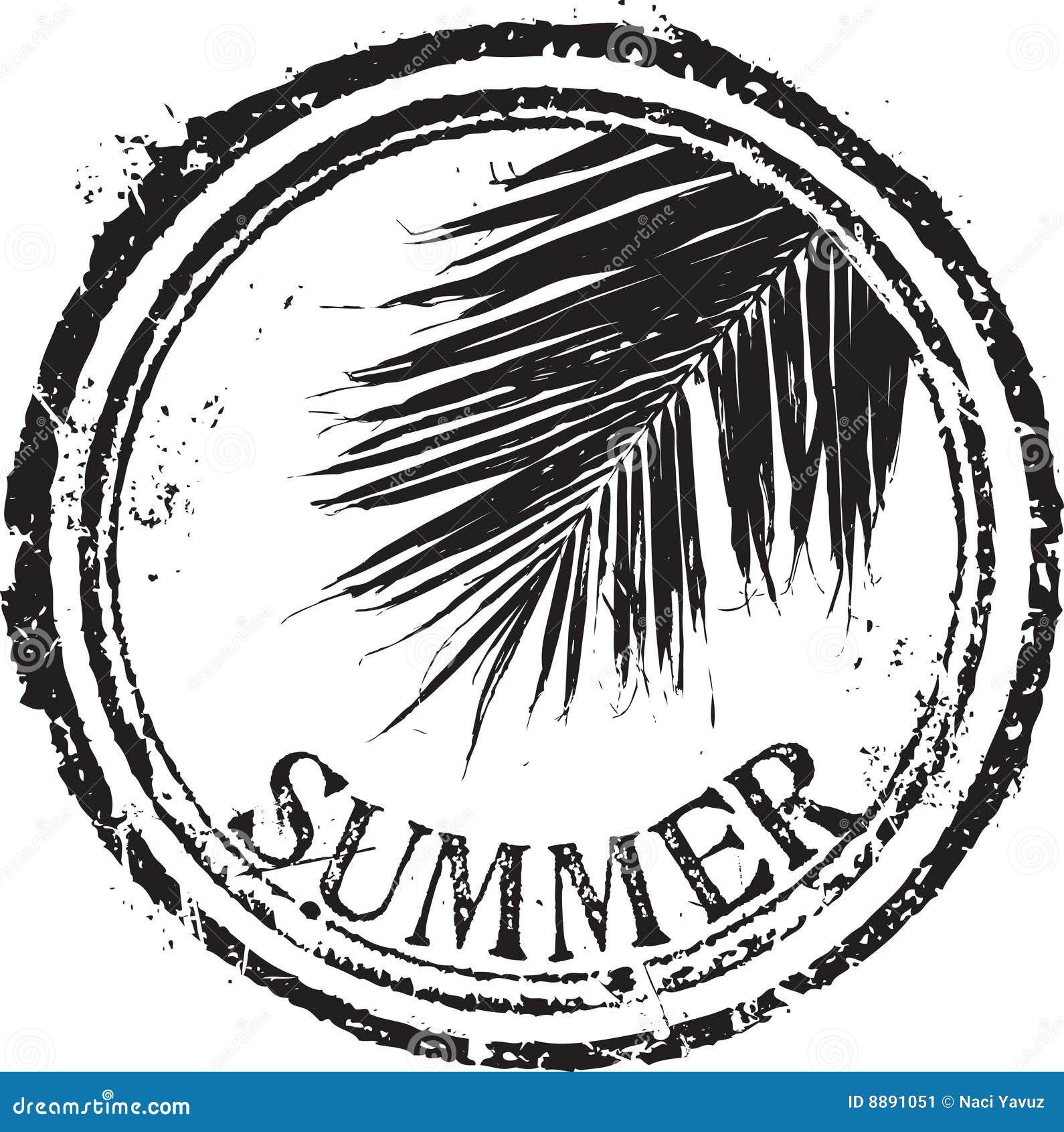 Summer stamp stock vector. Illustration of stamp, season - 8891051