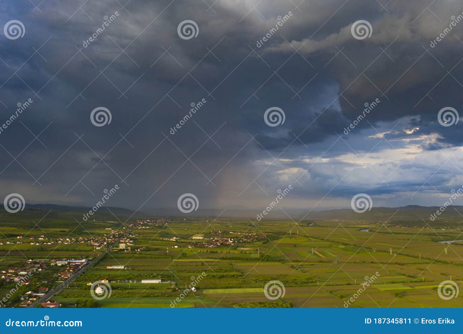 Summer Storm Over the Fields Stock Image - Image of electricity, night ...