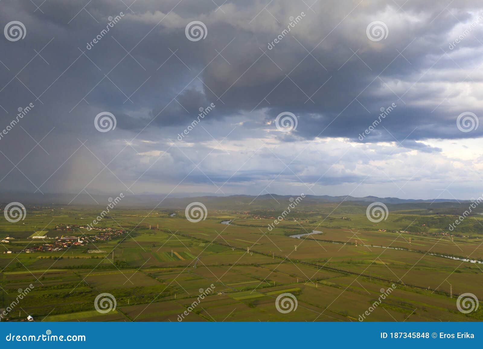 Summer Storm Over the Fields Stock Photo - Image of nature, cloud ...