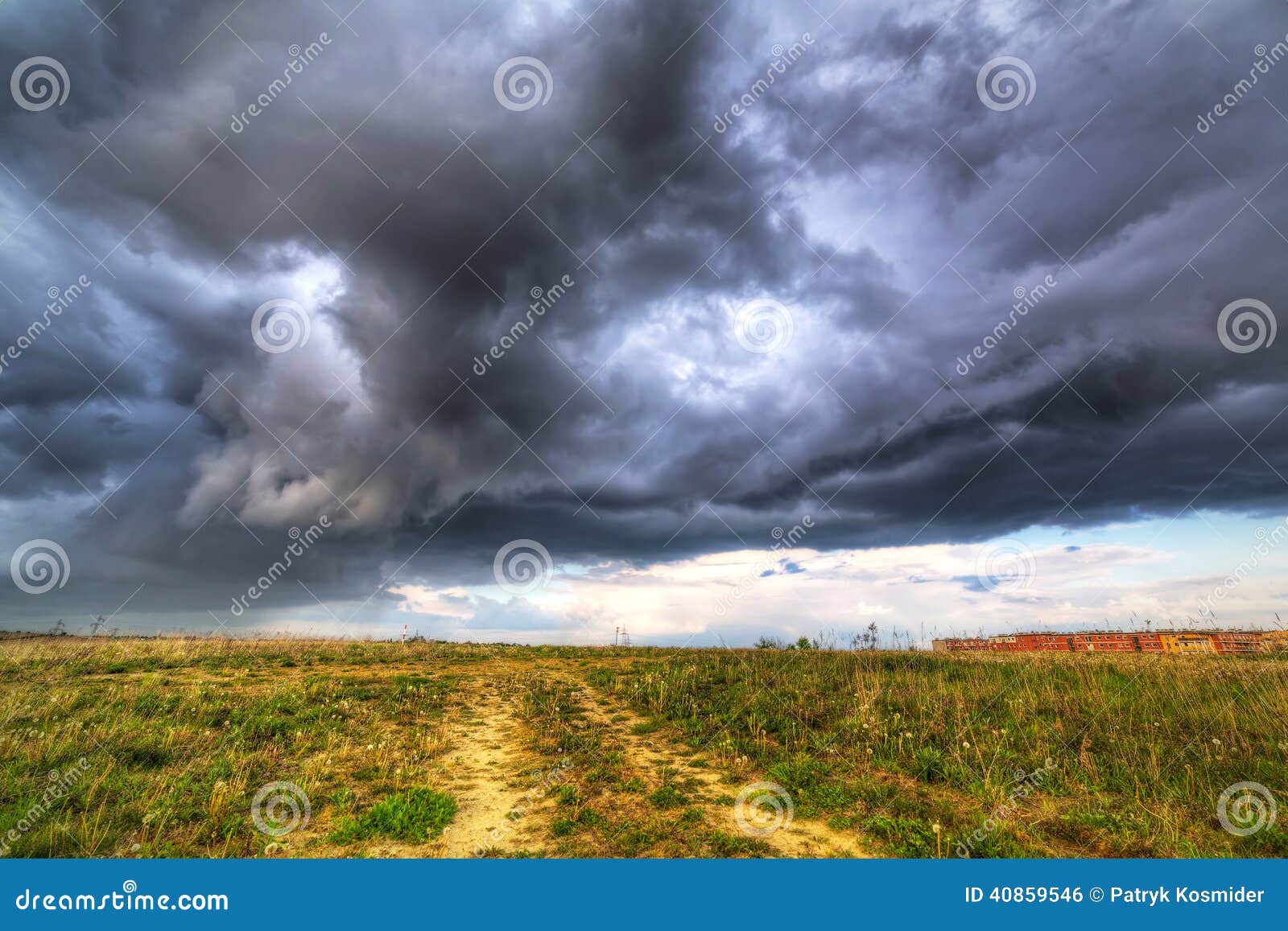 Summer Storm Over the Meadow Stock Photo - Image of hailstone ...
