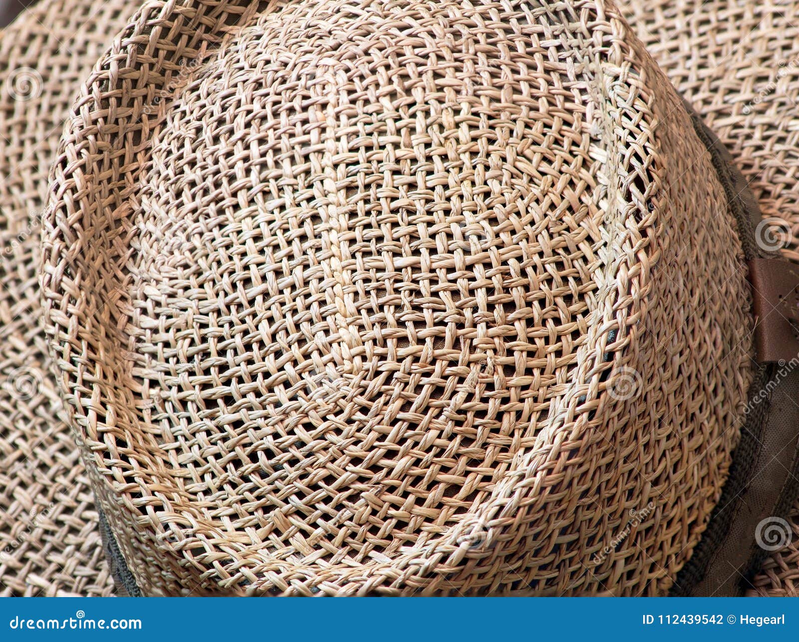 Summer Straw Hat in an Extreme Closeup Stock Photo - Image of band ...