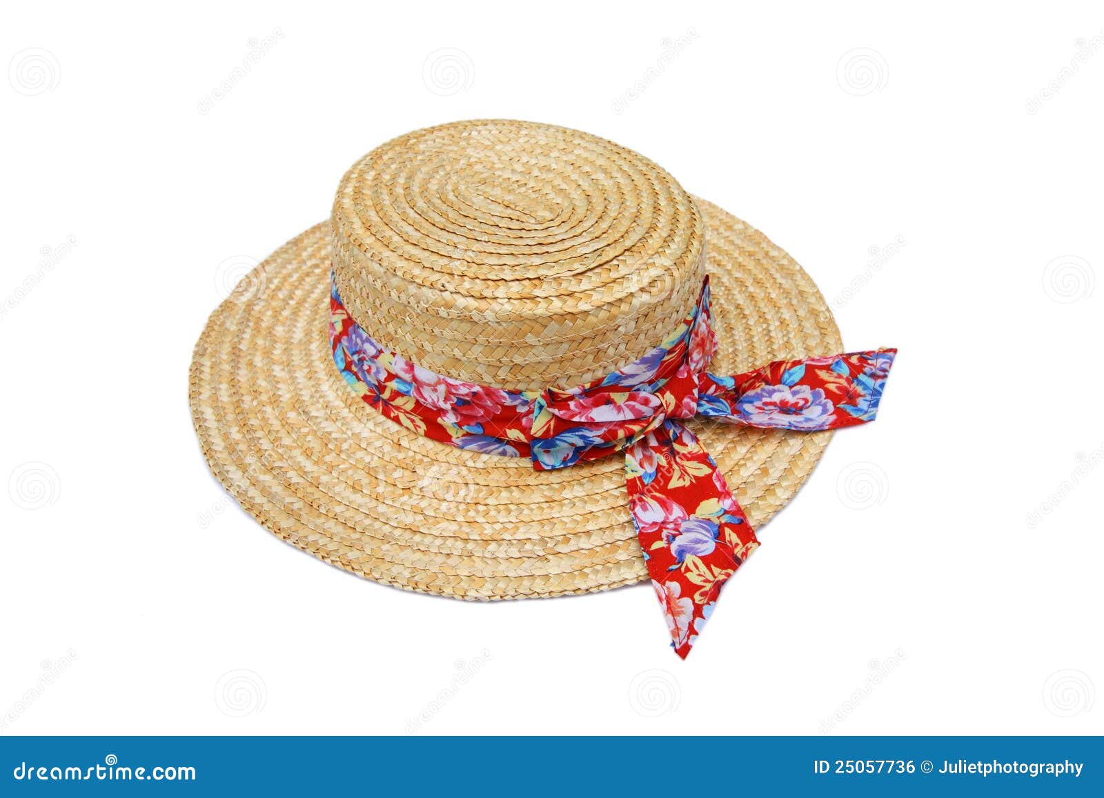 Summer Straw Hat Isolated on White Stock Photo - Image of season ...