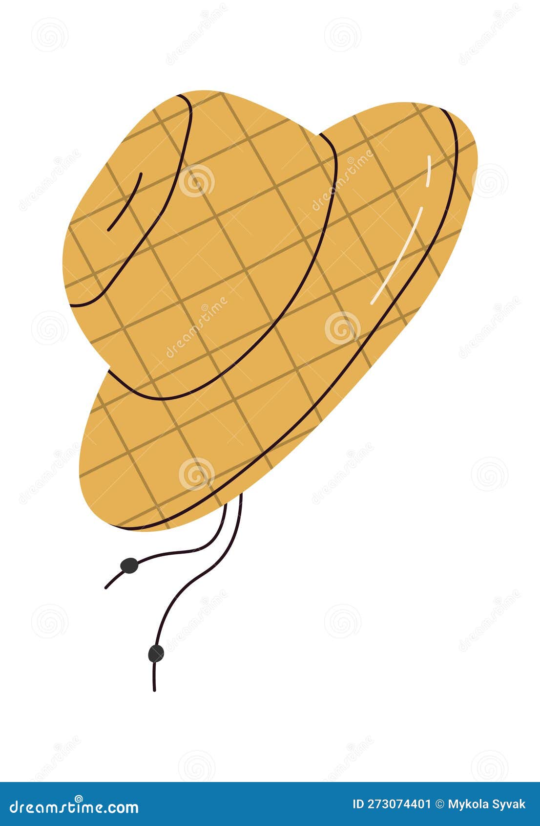 Summer Straw Hat stock vector. Illustration of fabric - 273074401