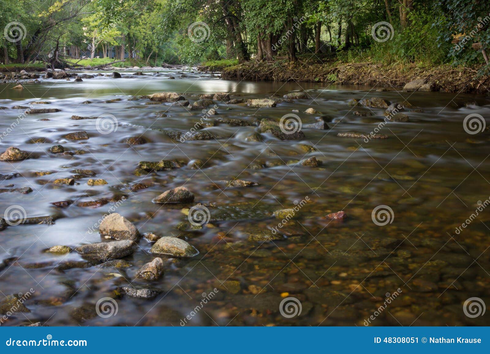 Summer Stream stock image. Image of current, river, wisconsin - 48308051