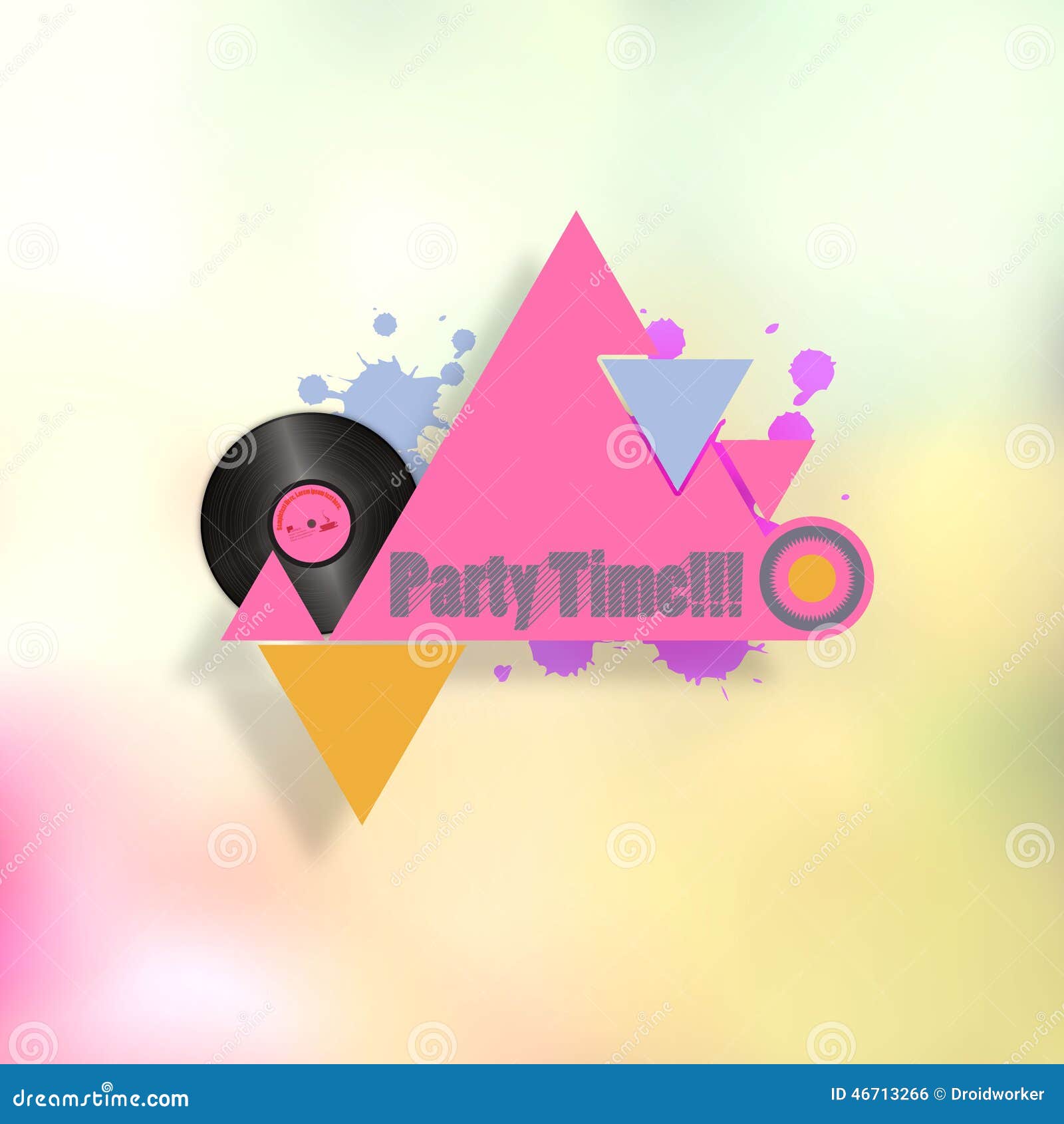 Summer Style Abstract Triangles Text Box Design Vector Stock Vector ...
