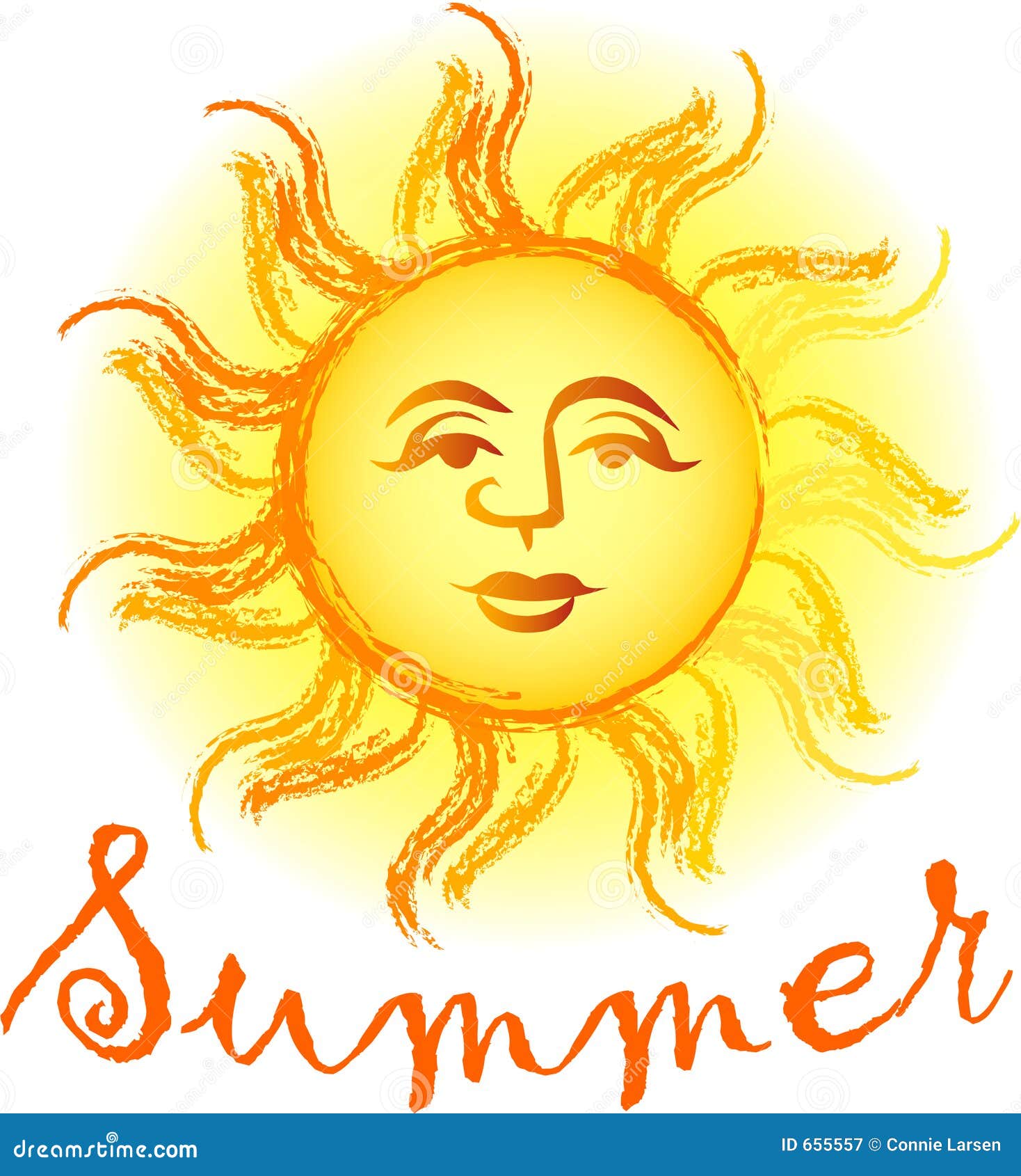 Summer Sun stock illustration. Illustration of radiant - 655557