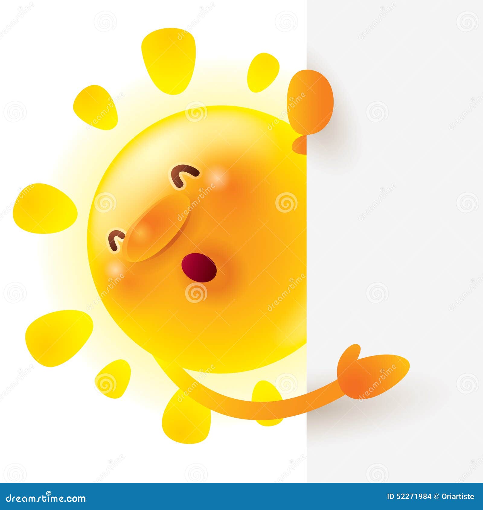 Summer sun with big sign stock vector. Illustration of season - 52271984