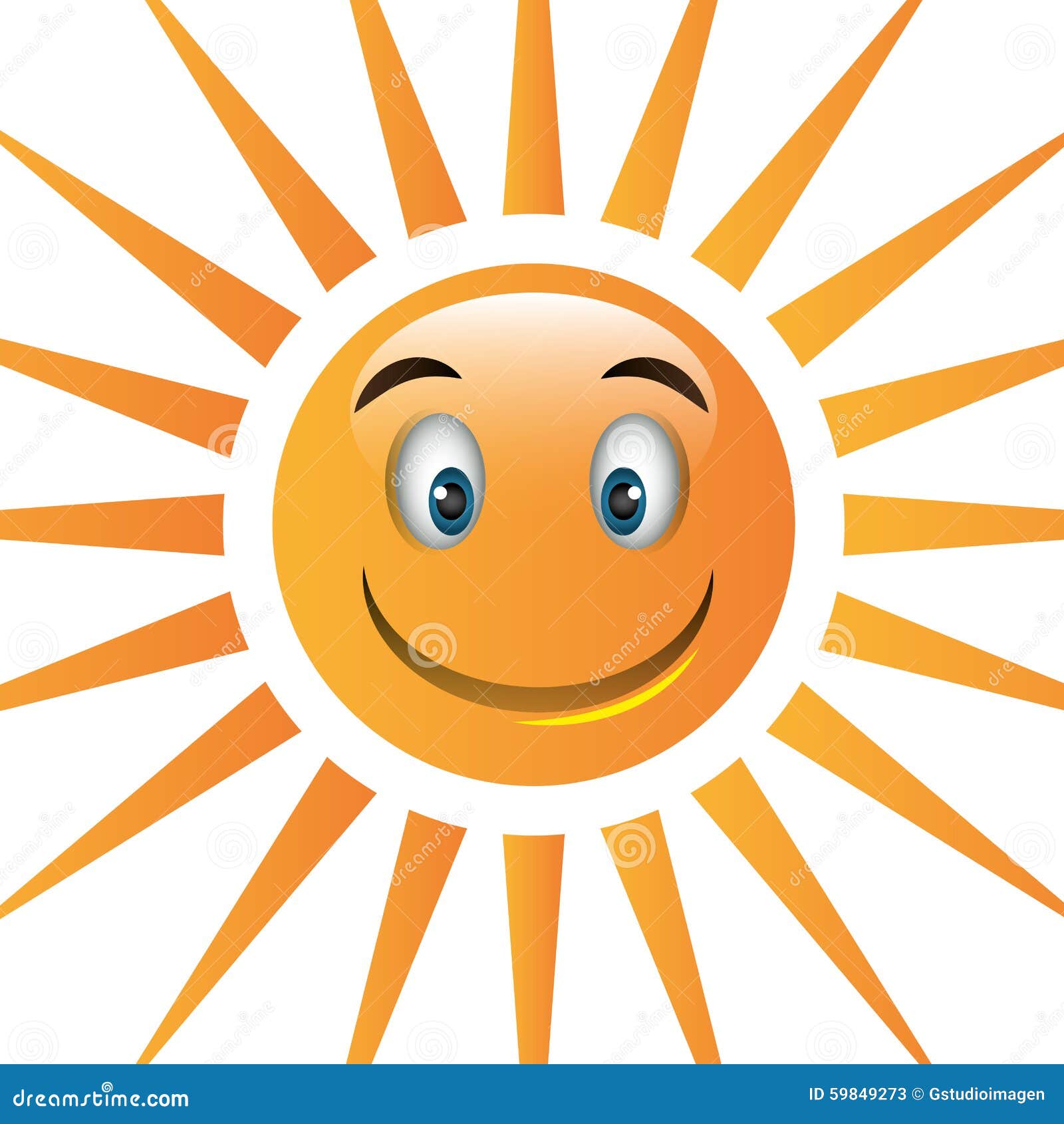 Summer sun cartoon stock vector. Illustration of mouth - 59849273