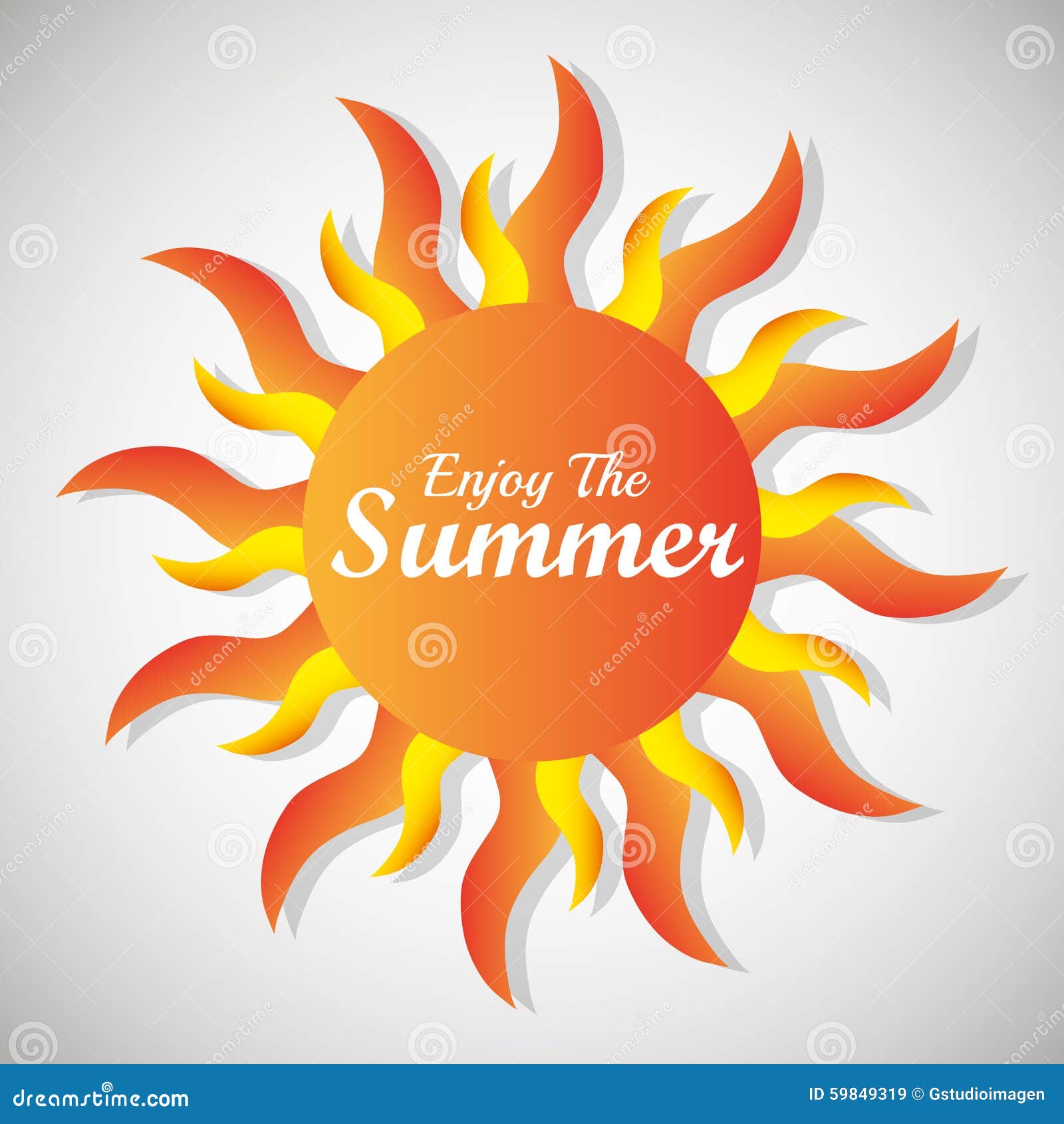 Summer sun cartoon stock vector. Illustration of radiance - 59849319