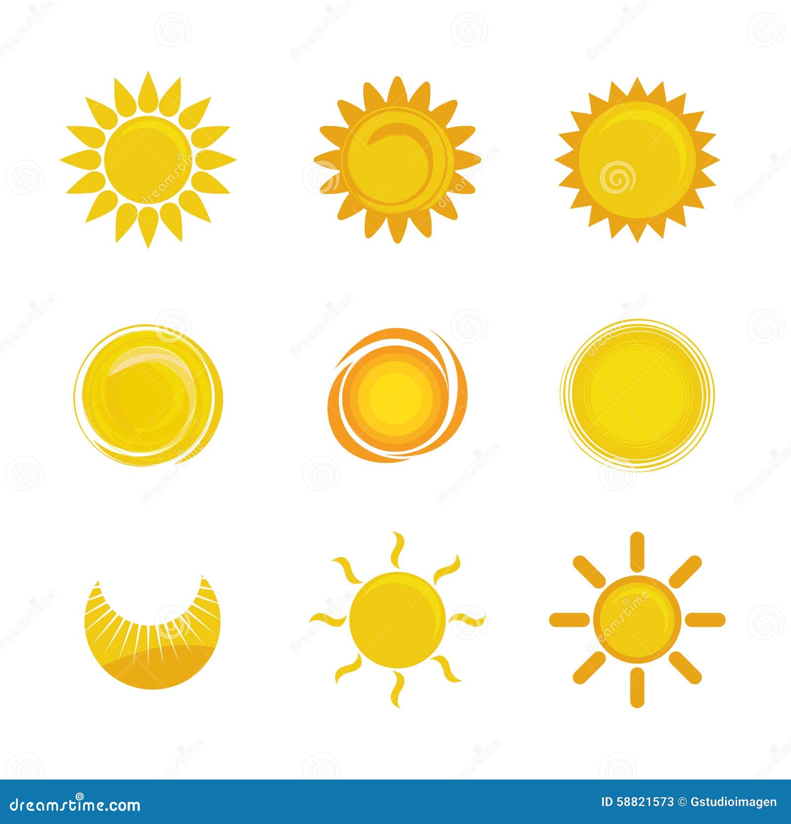 Summer sun design. stock vector. Illustration of shine - 58821573