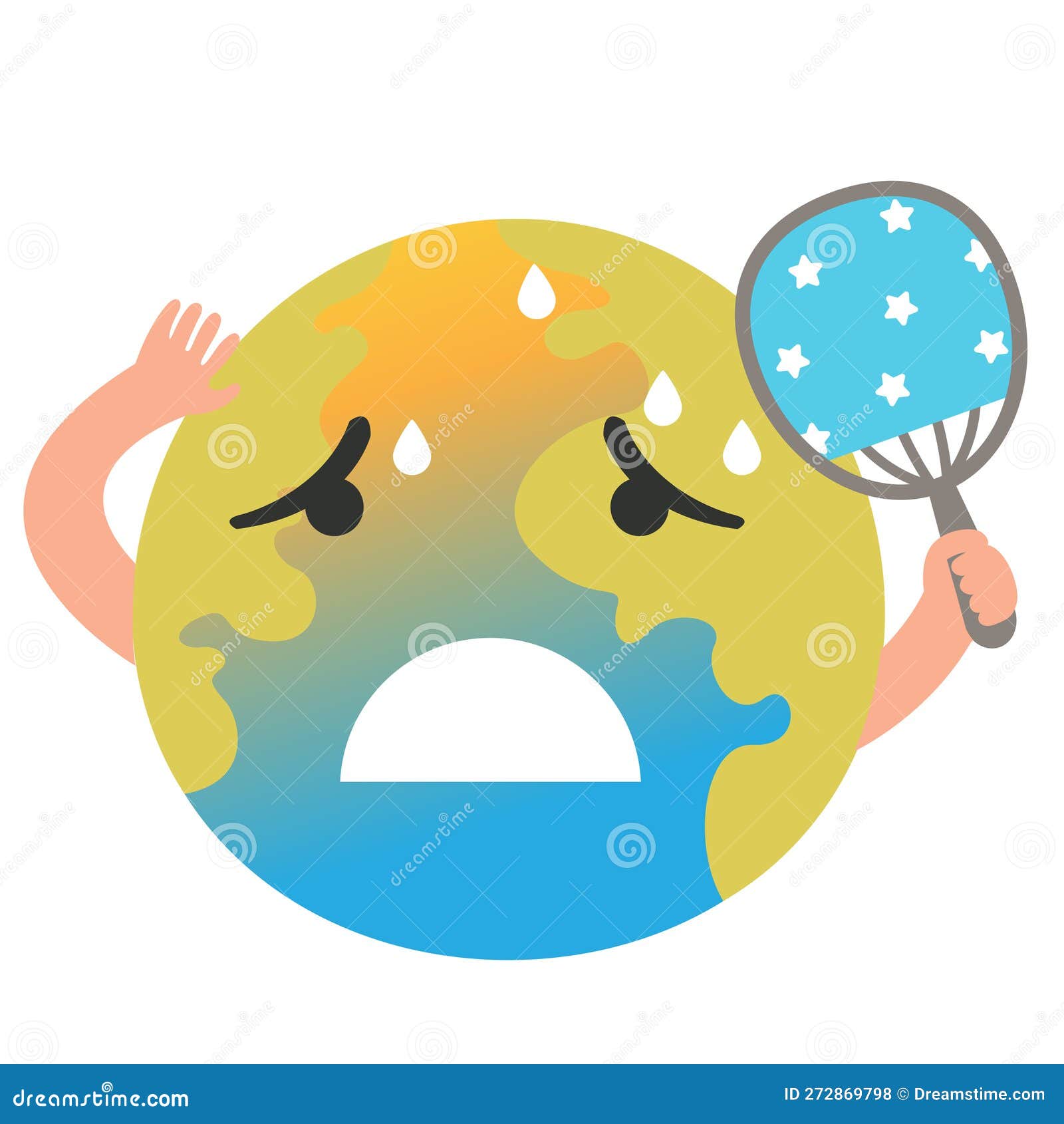 Summer sun feeling hot stock vector. Illustration of icon - 272869798