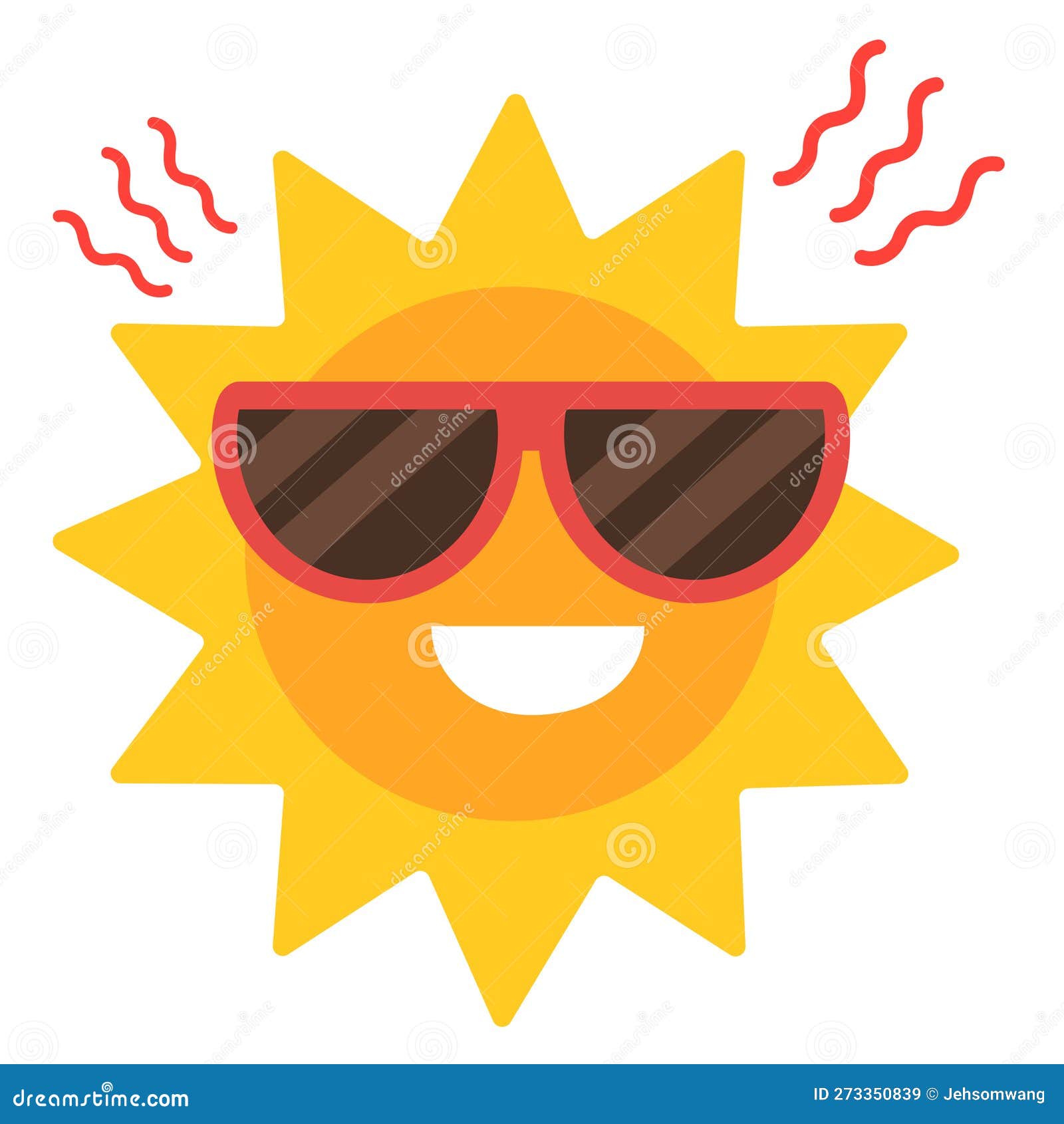 Summer sun feeling hot stock vector. Illustration of sunset - 273350839