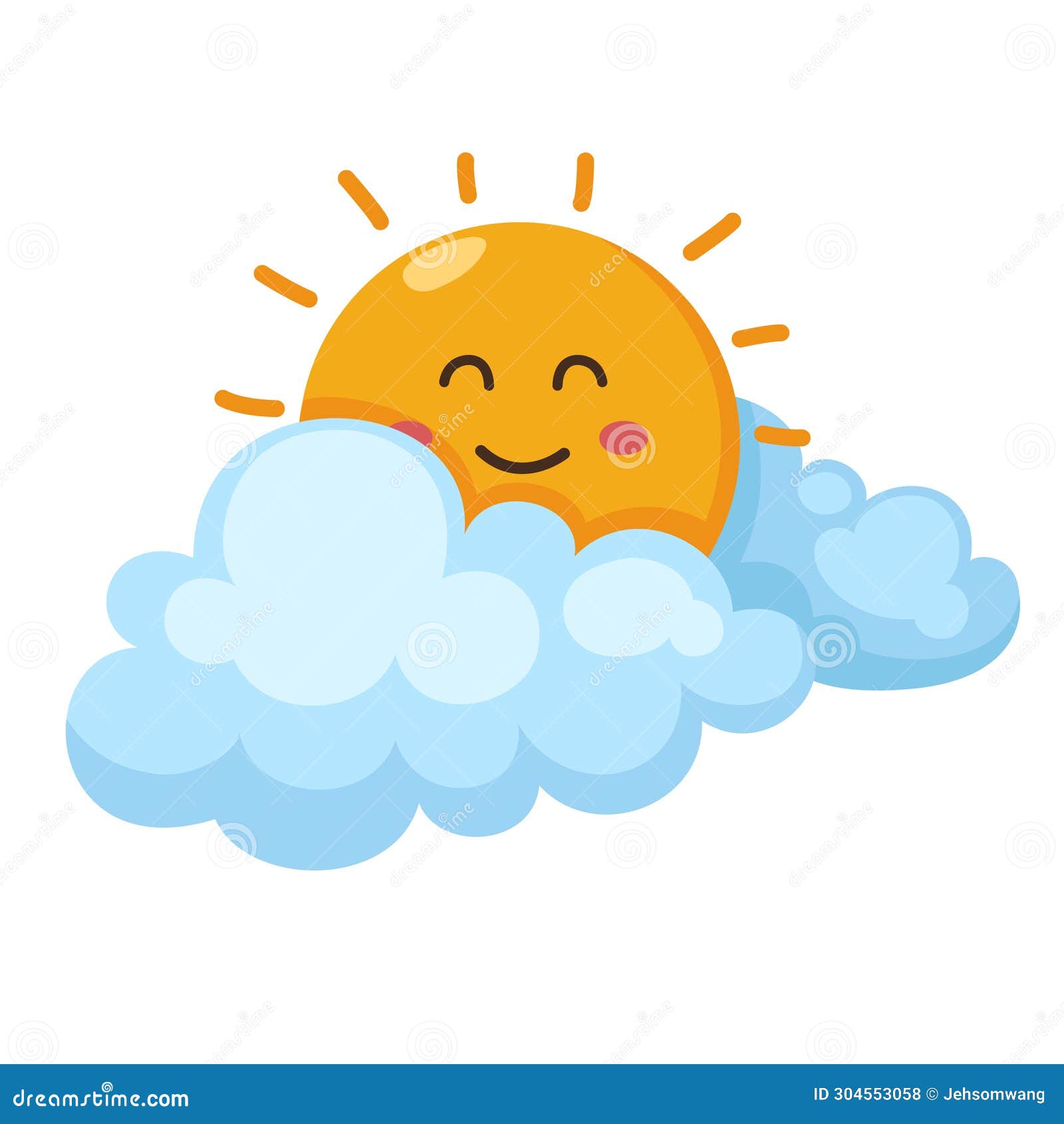Summer sun feeling smile stock vector. Illustration of sunset - 304553058