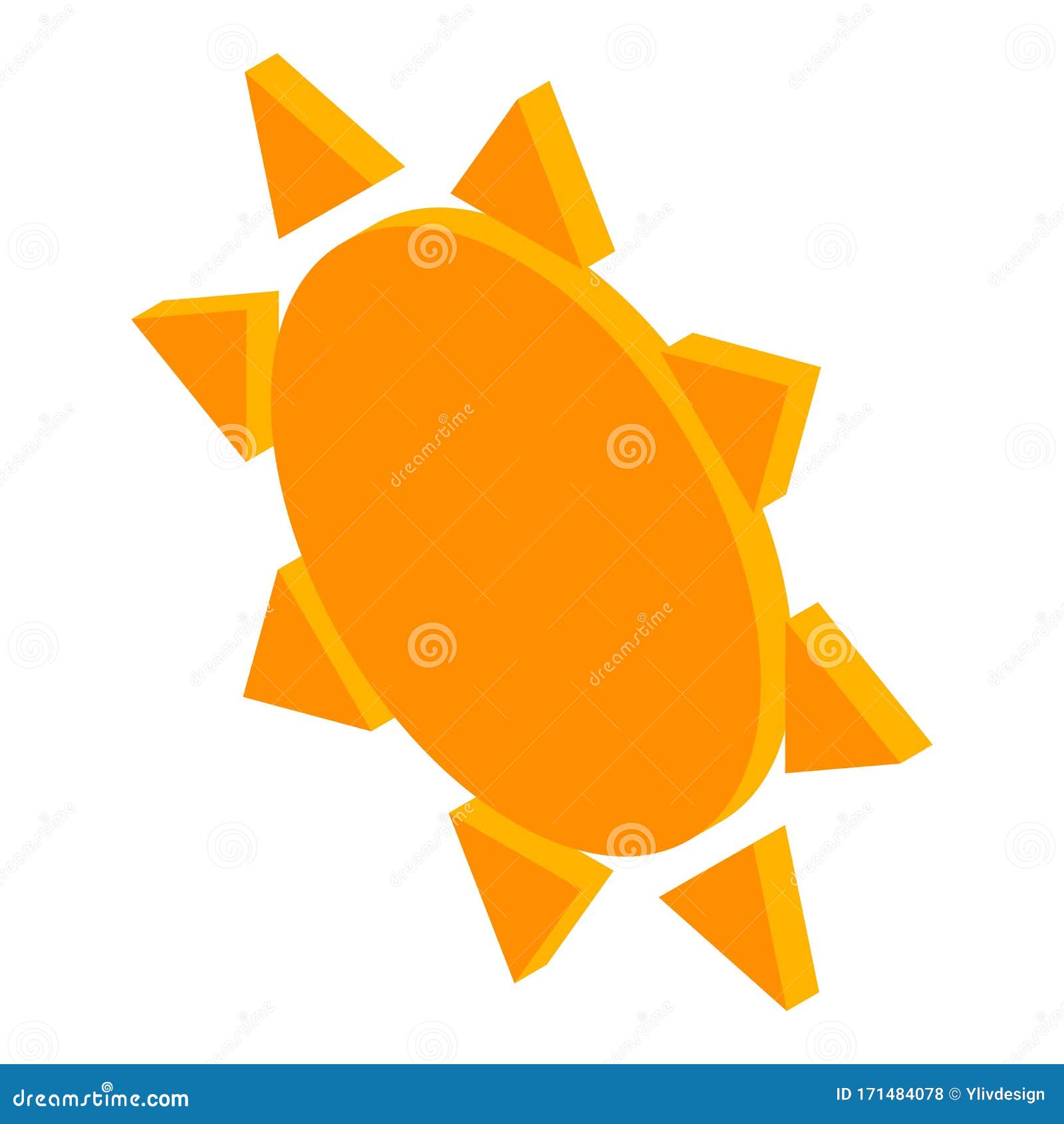Summer Sun Icon, Isometric Style Stock Vector - Illustration of cute ...
