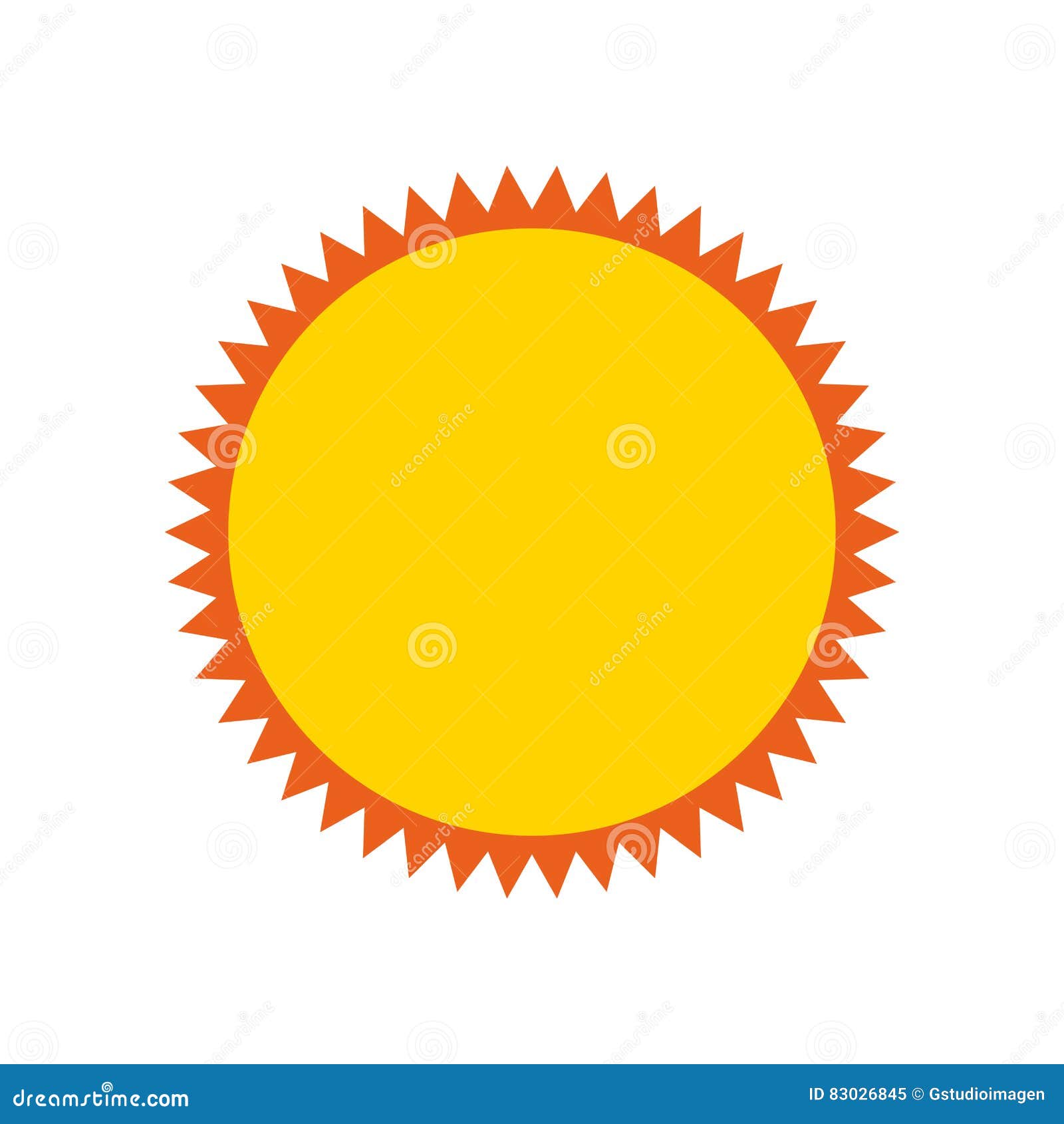 Summer sun isolated icon stock illustration. Illustration of climate ...