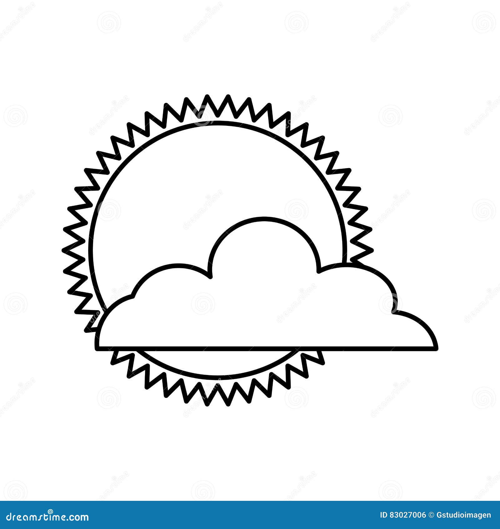 Summer sun isolated icon stock illustration. Illustration of sunshine ...