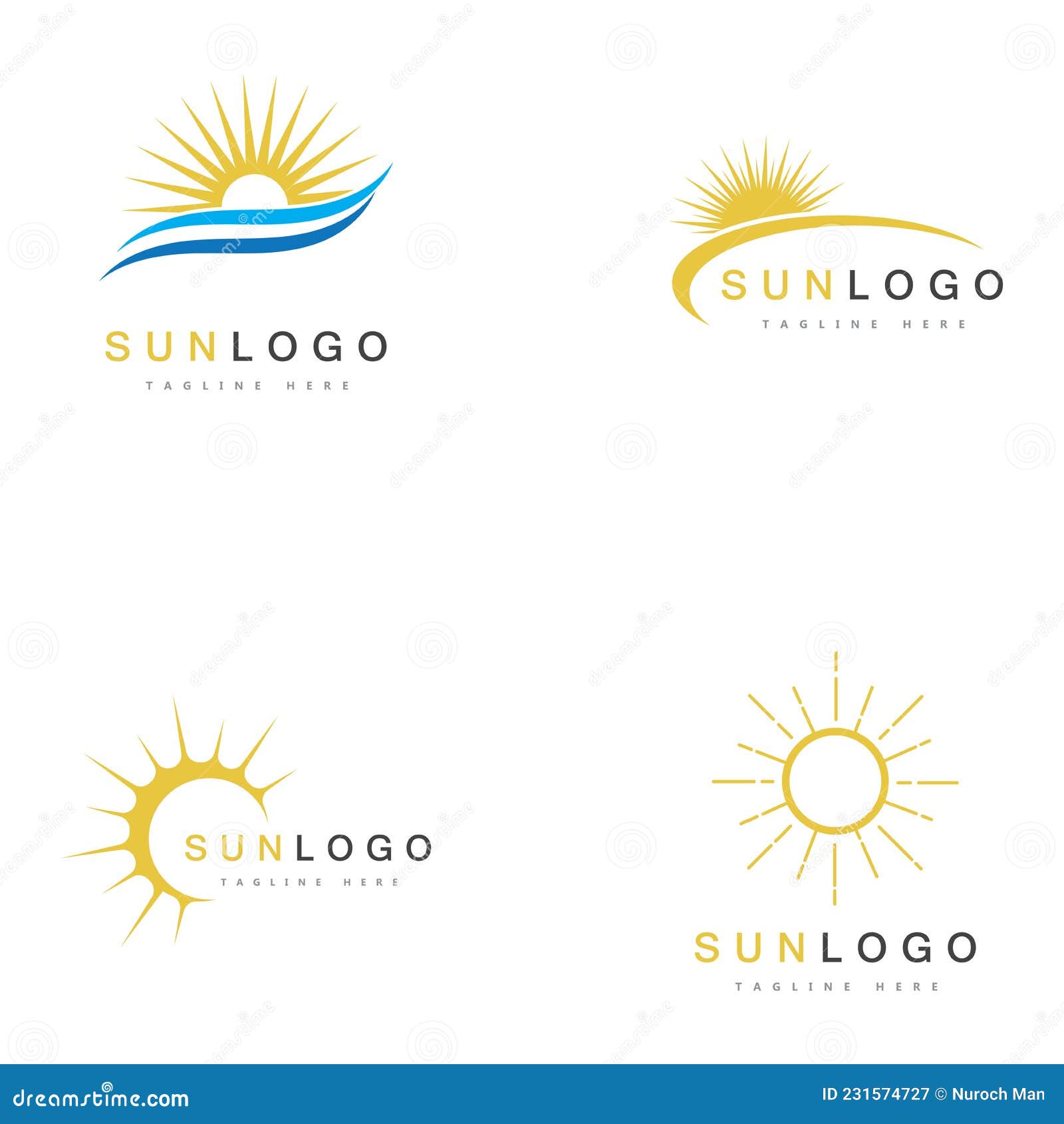 Summer Sun Logo Template Vector. Stock Vector - Illustration of shape ...