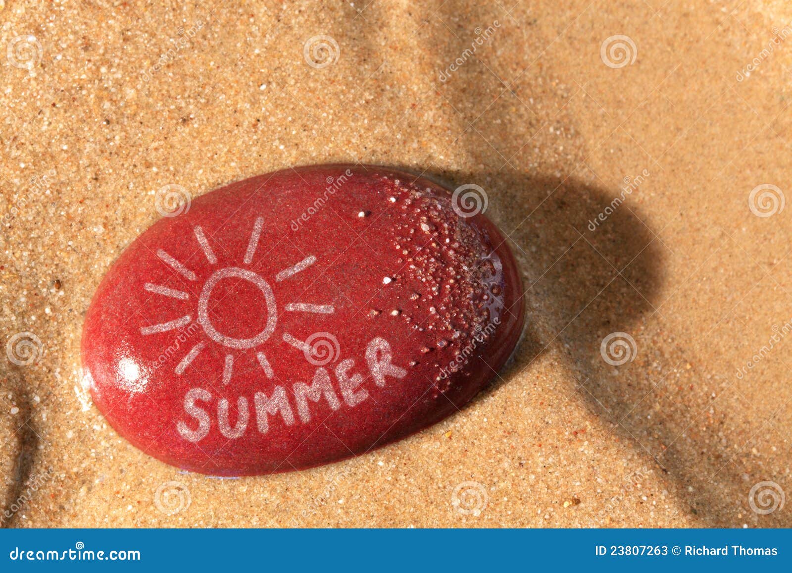 Summer Sun on a Pebble Beach Stock Image - Image of rock, beach: 23807263