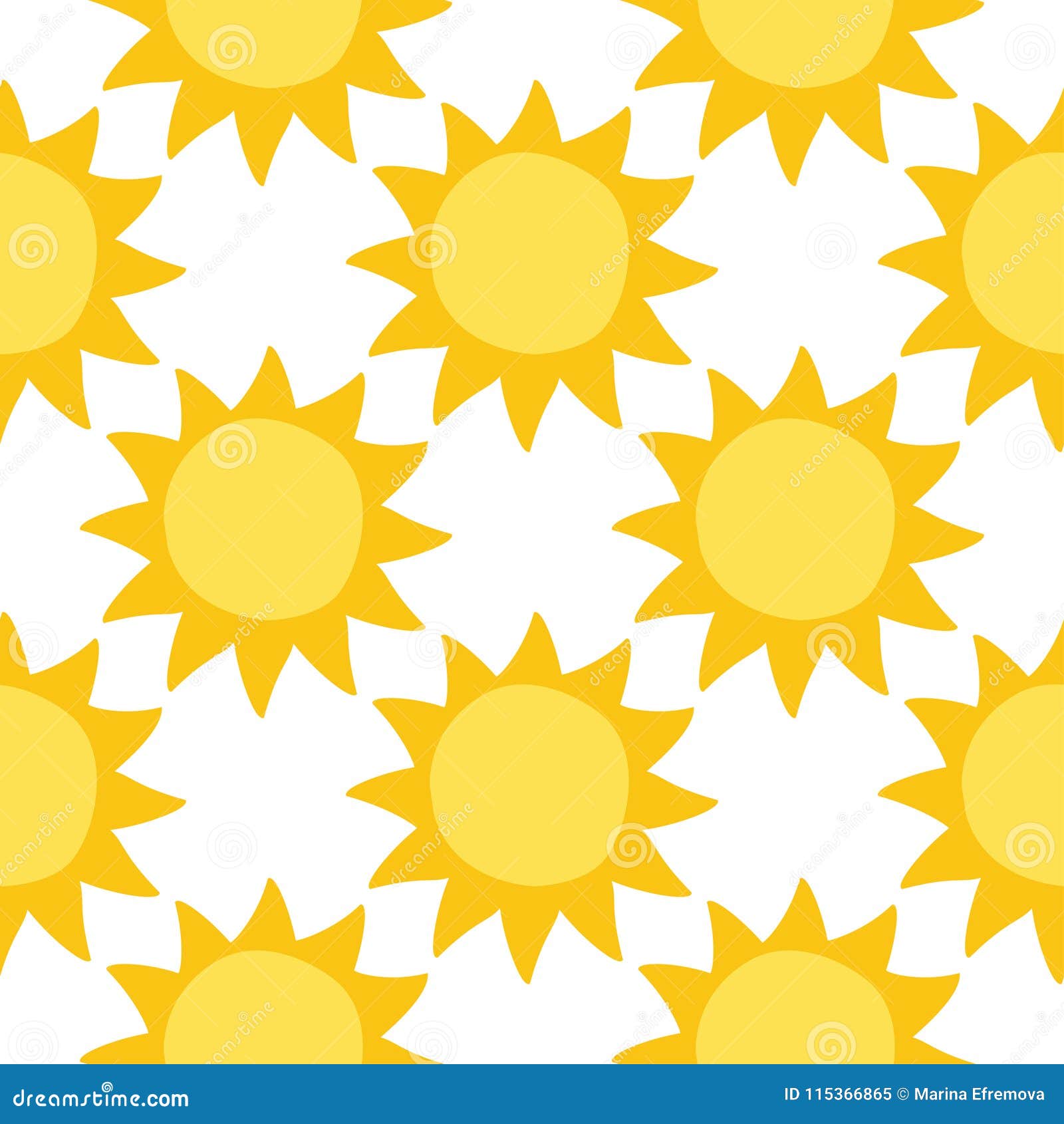 Summer Sun Seamless Pattern Can Be Used for Wallpaper, Pattern F Stock ...