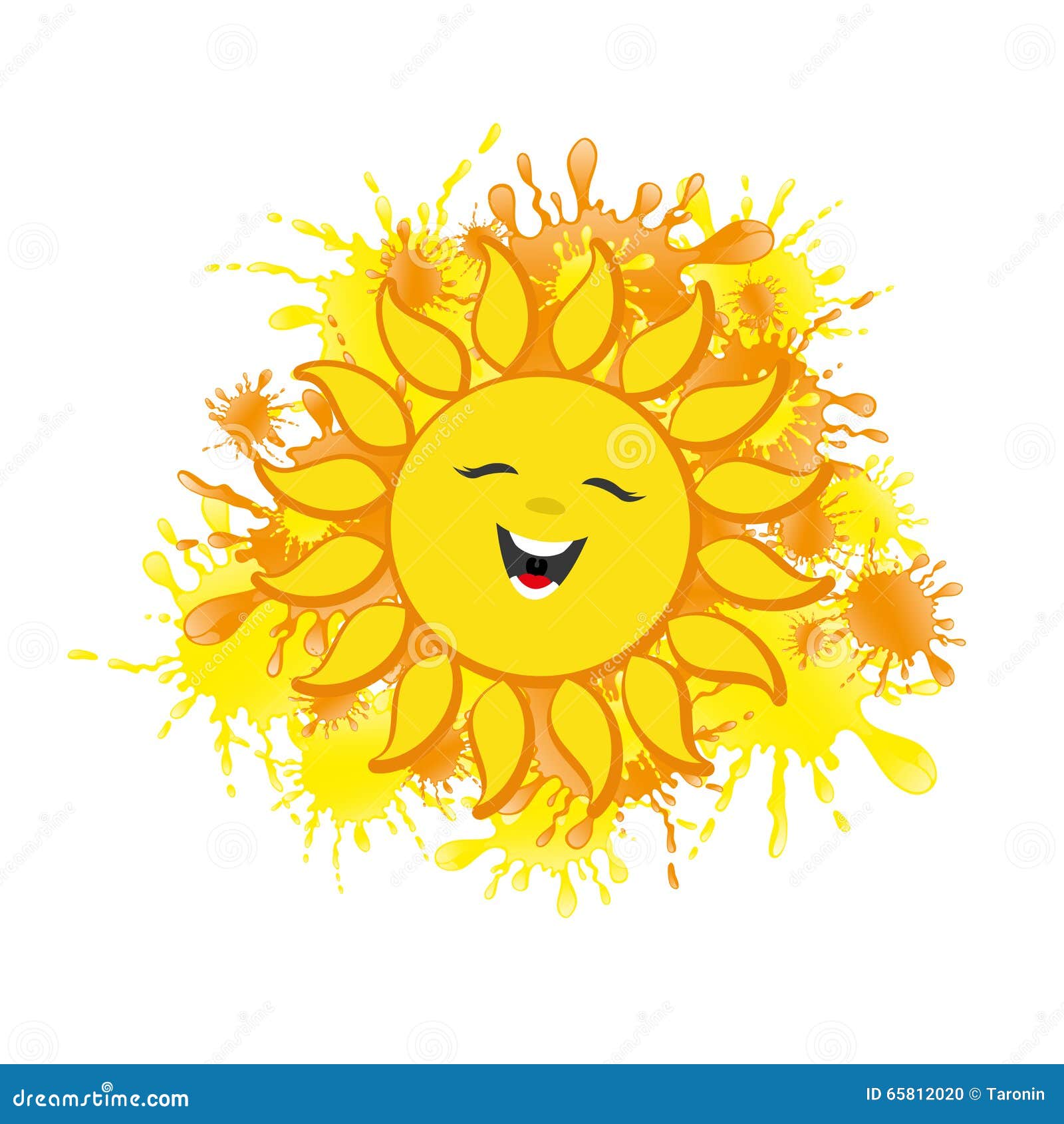 Summer Sun on a White Background. Stock Vector - Illustration of ...