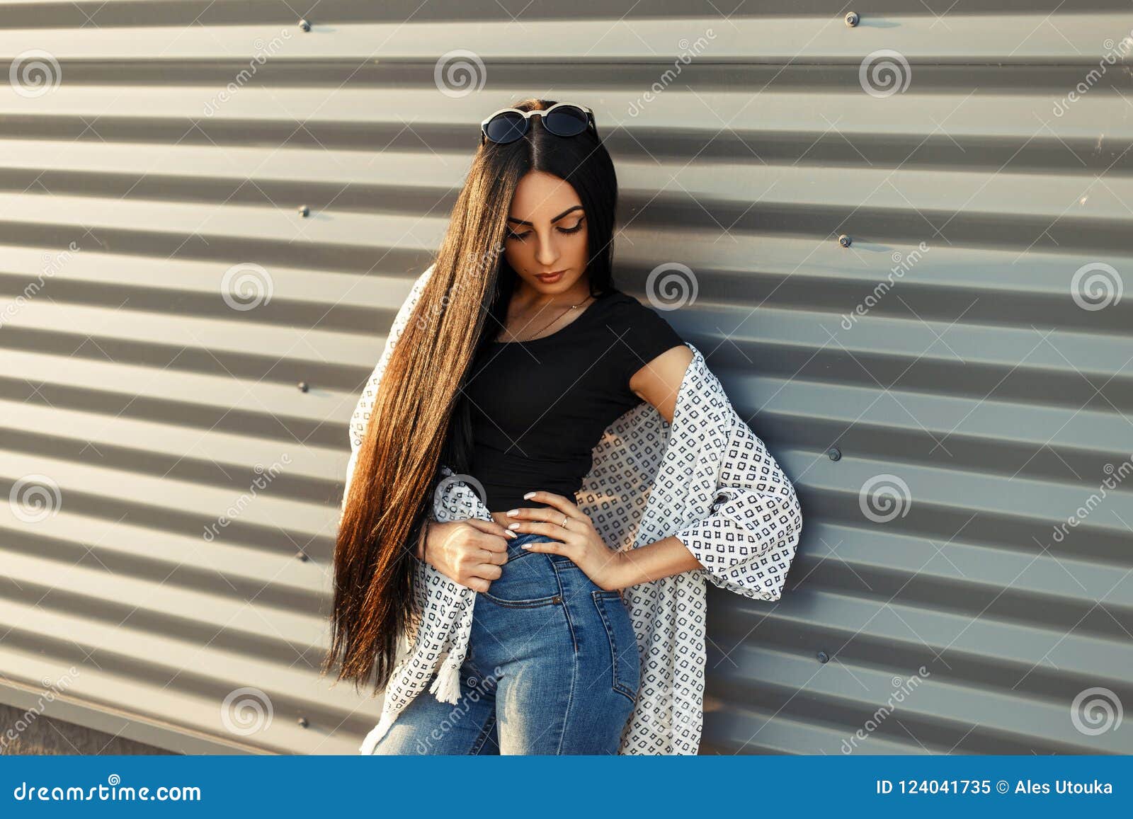 Summer Sunny Lifestyle Fashion Portrait of Young Stylish Stock Image ... Summer Sunny Lifestyle Fashion Portrait of Young Stylish Stock Image ...